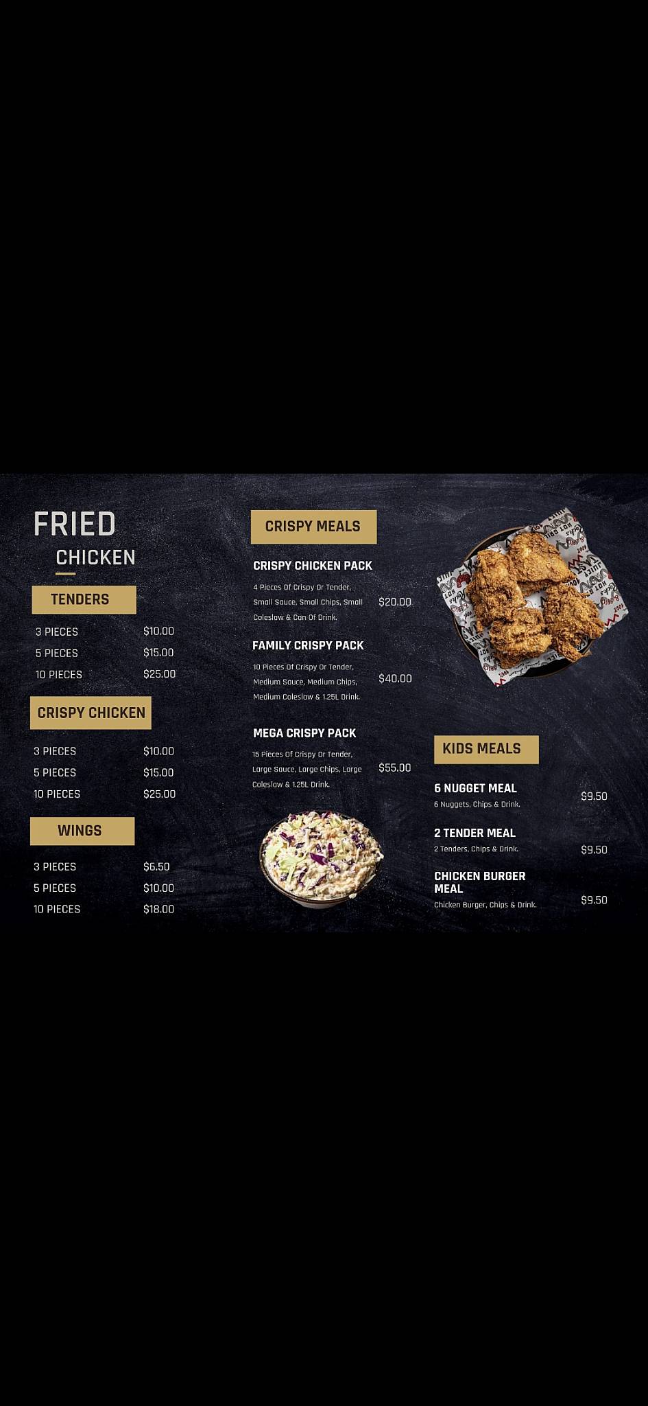 Menu at Hot Rocks Charcoal Chicken restaurant, Bankstown