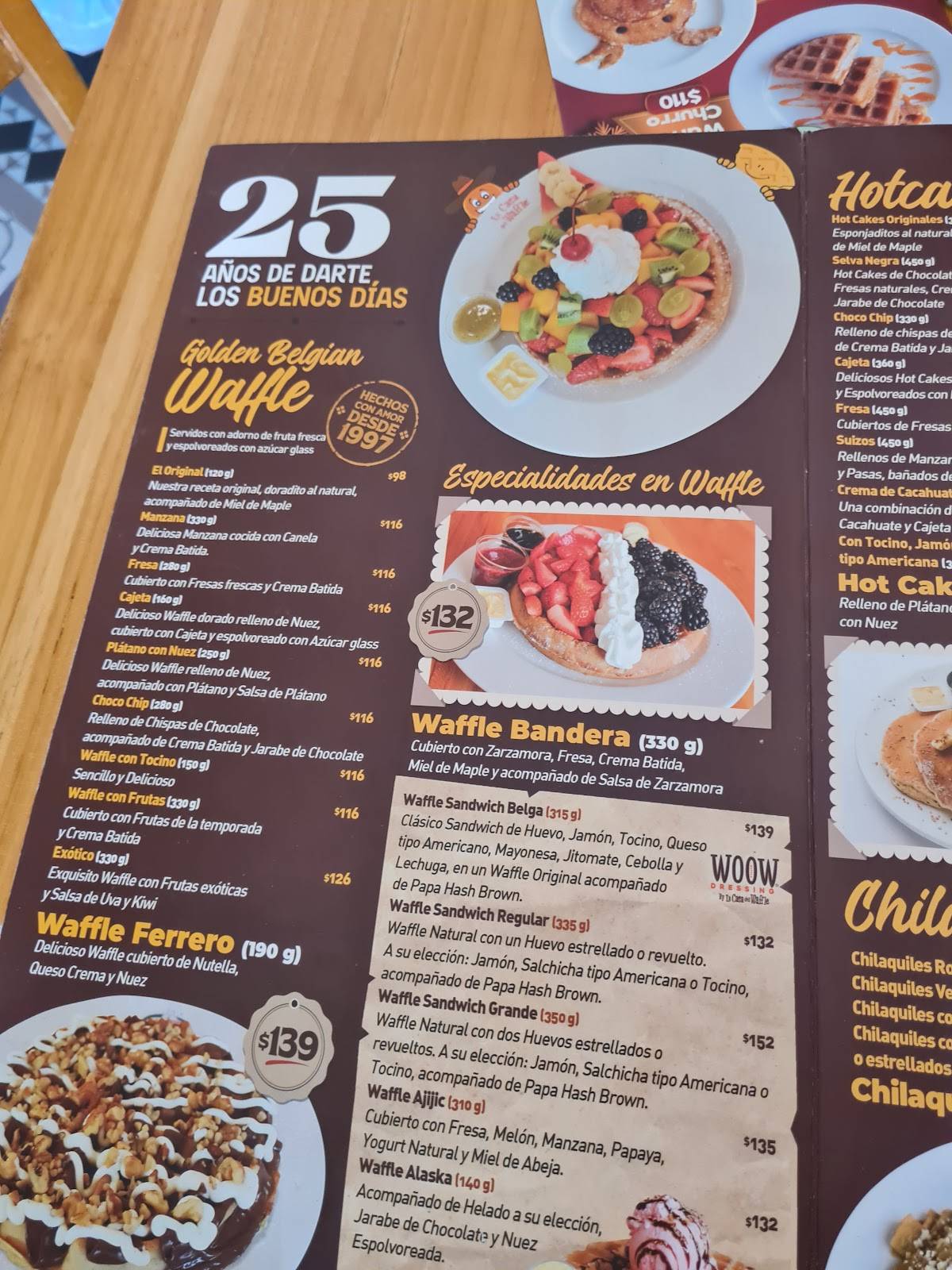 Carta de cafetería La Casa Del Waffle - Libertad, Guadalajara, Libertad ...