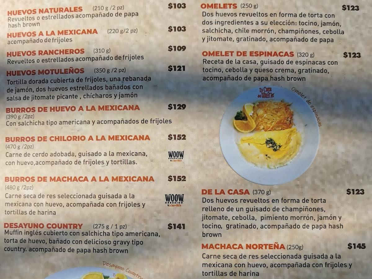 Carta de cafetería La Casa Del Waffle - Libertad, Guadalajara, Libertad ...