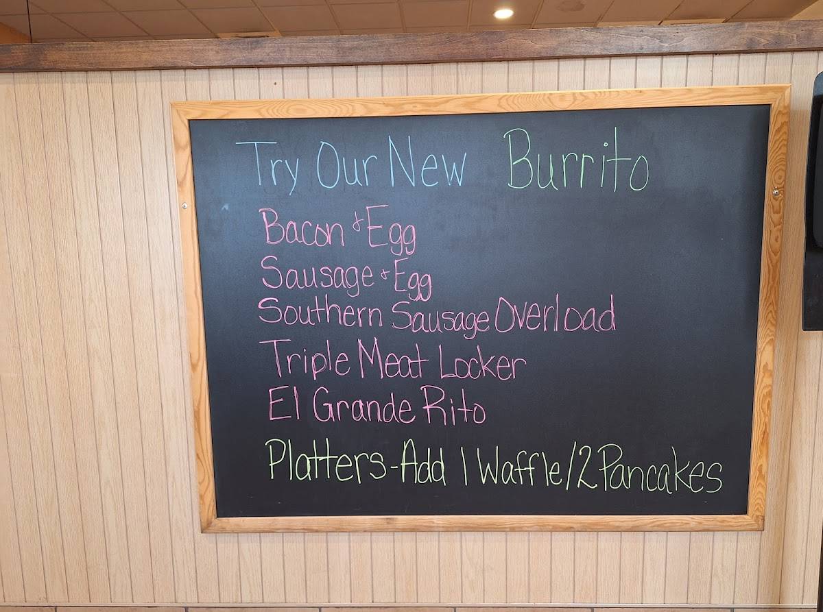 Menu at Huddle House restaurant, Vernon, US-287