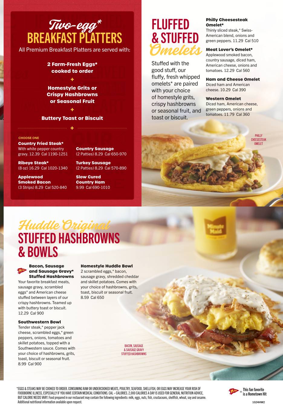 Menu at Huddle House restaurant, Hartselle, Main St E