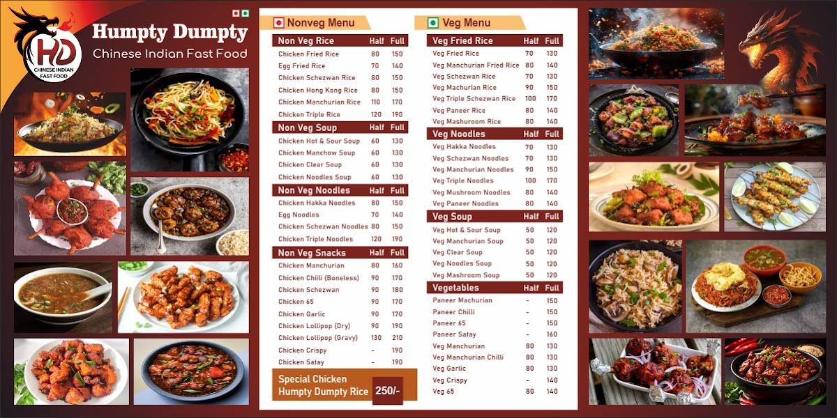 Menu at Humpty Dumpty Chinese, Ambernath