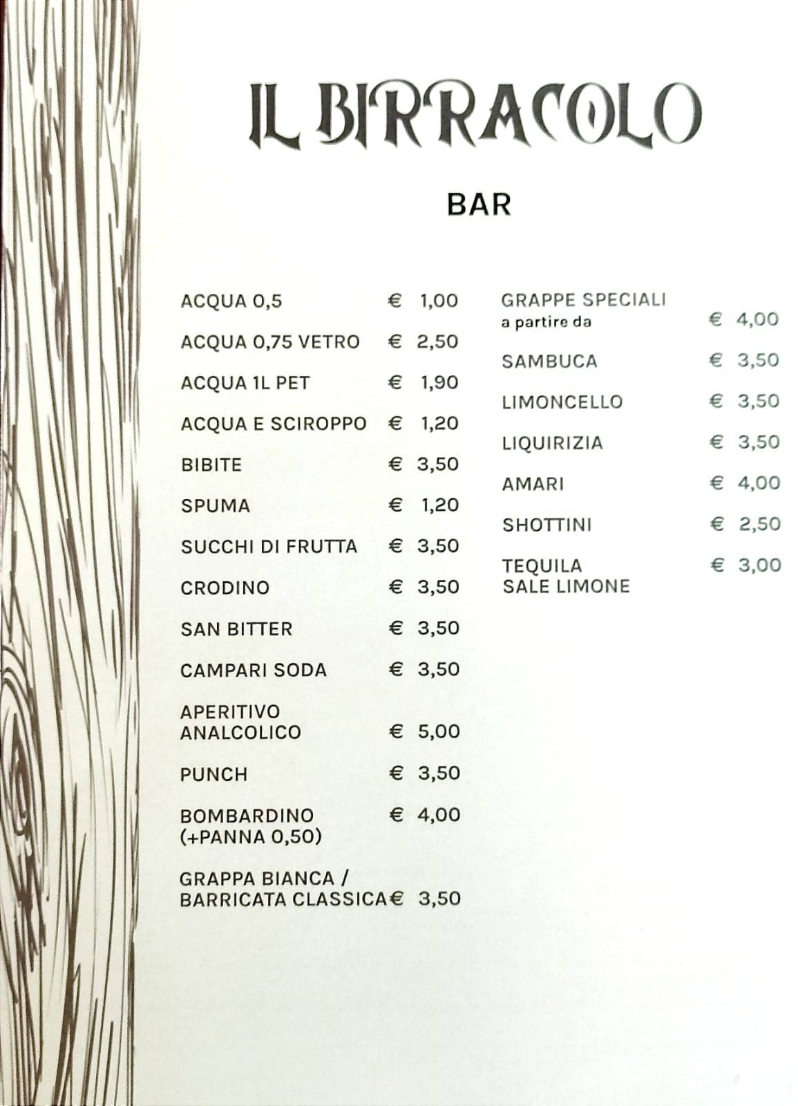 Menu da IL BIRRACOLO - BIRRA&ALCHIMIA Lakehop Brewery pub & bar ...