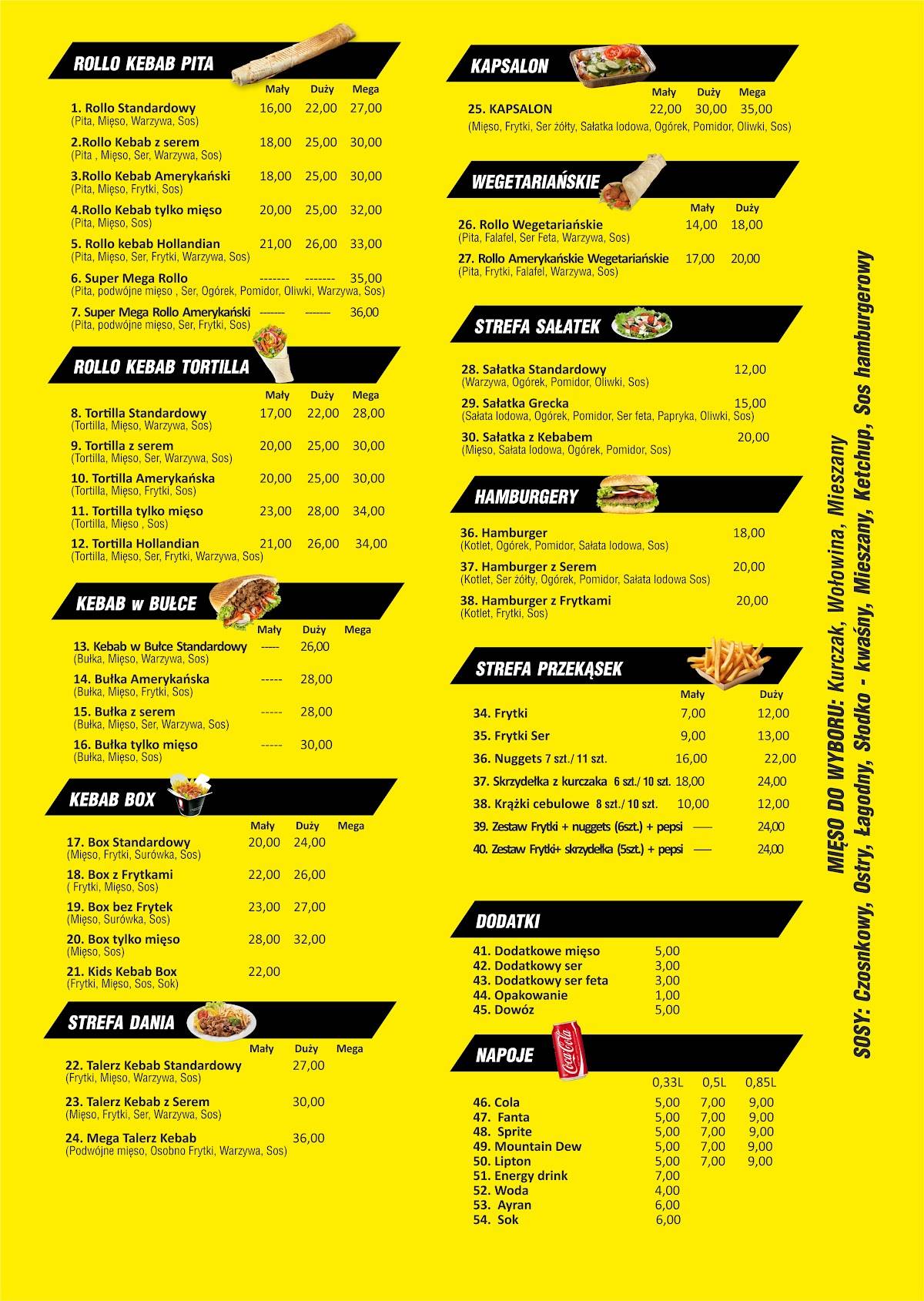 Menu at IQBAL KEBAB- RADOMYŚL WIELKI, Radomyśl Wielki