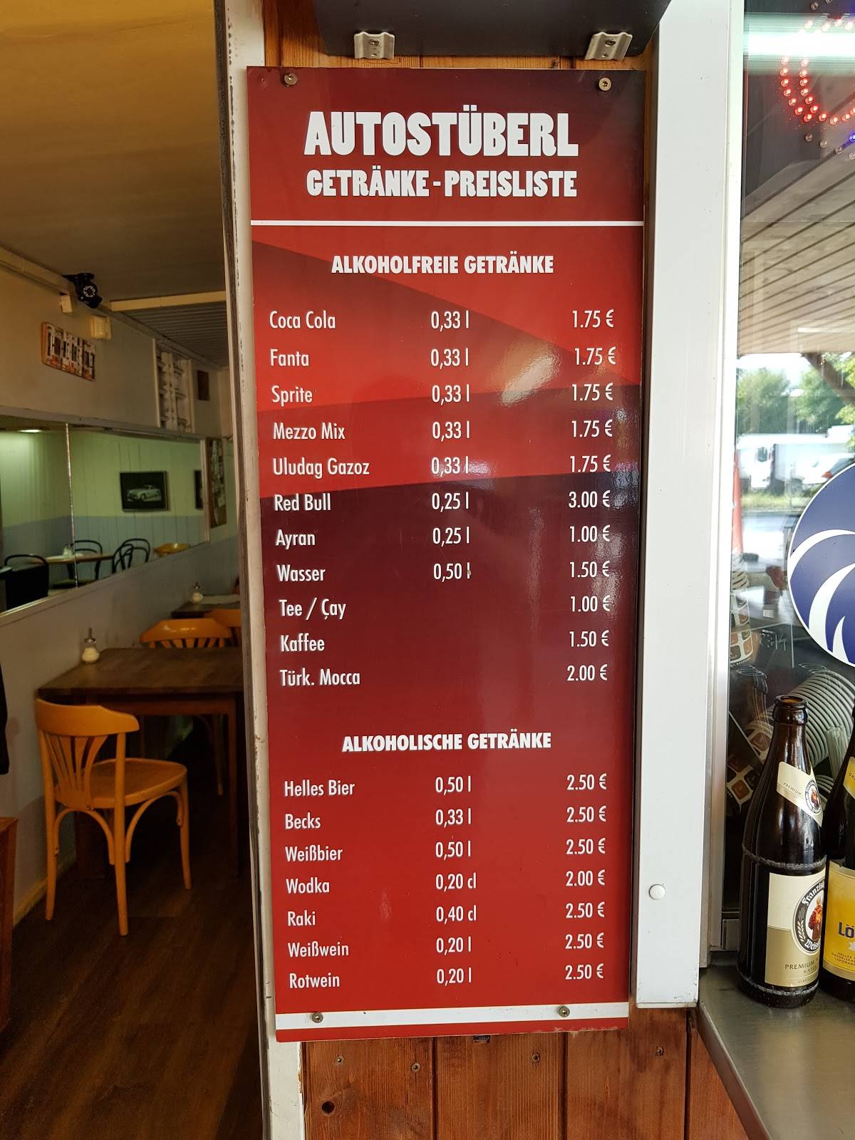 Speisekarte von Imbiss Autostüberl pub & Bar, München