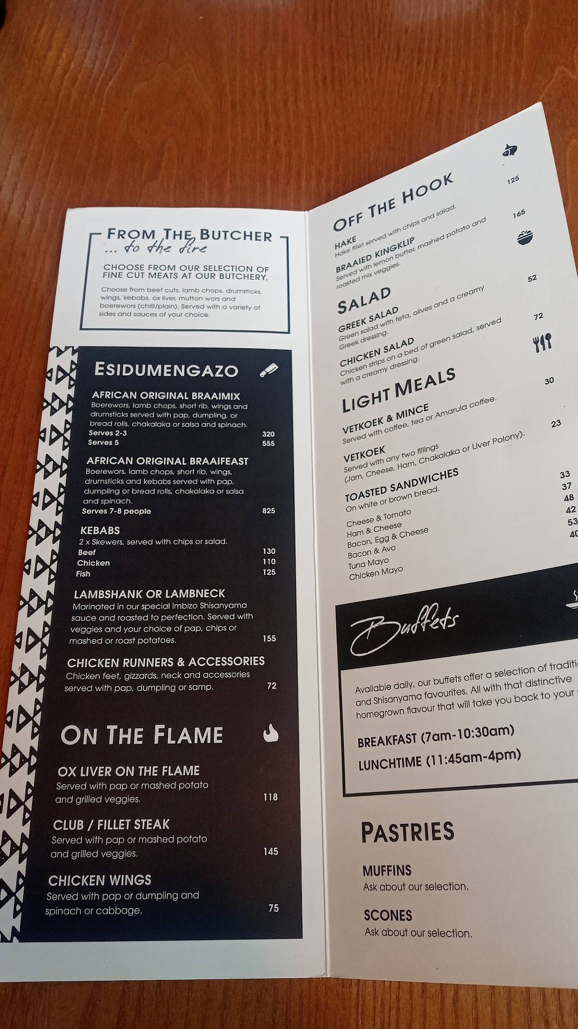 Menu at Imbizo Shisanyama @ Mall of Thembisa restaurant, Tembisa