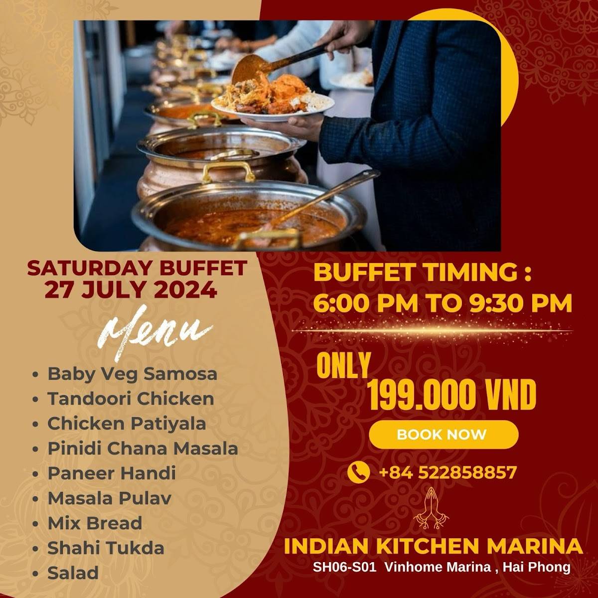 Menu at Indian Kitchen Marina Hai Phong restaurant, Hai Phong