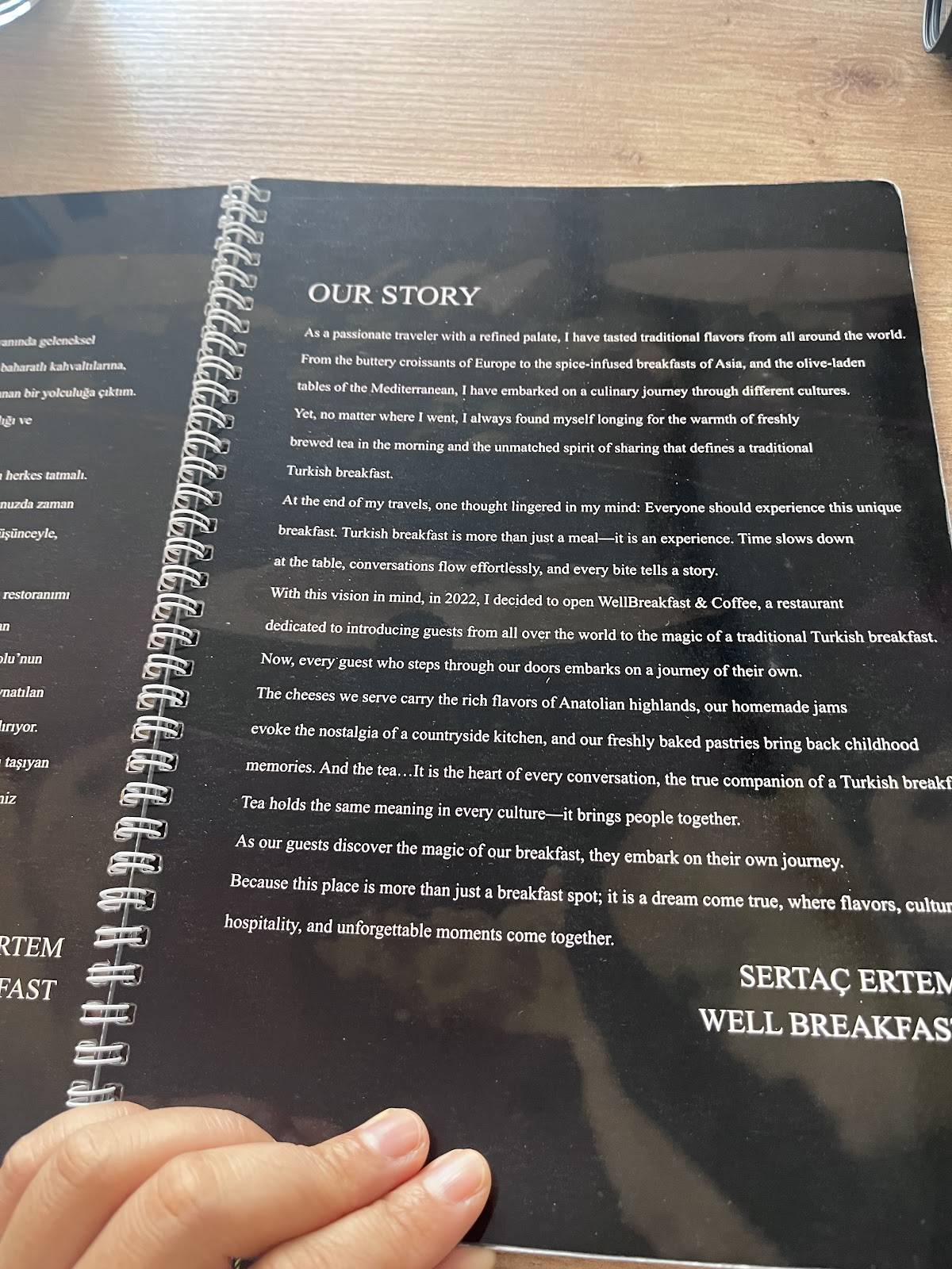 Menu au Well Breakfast & Coffee restaurant, Istanbul