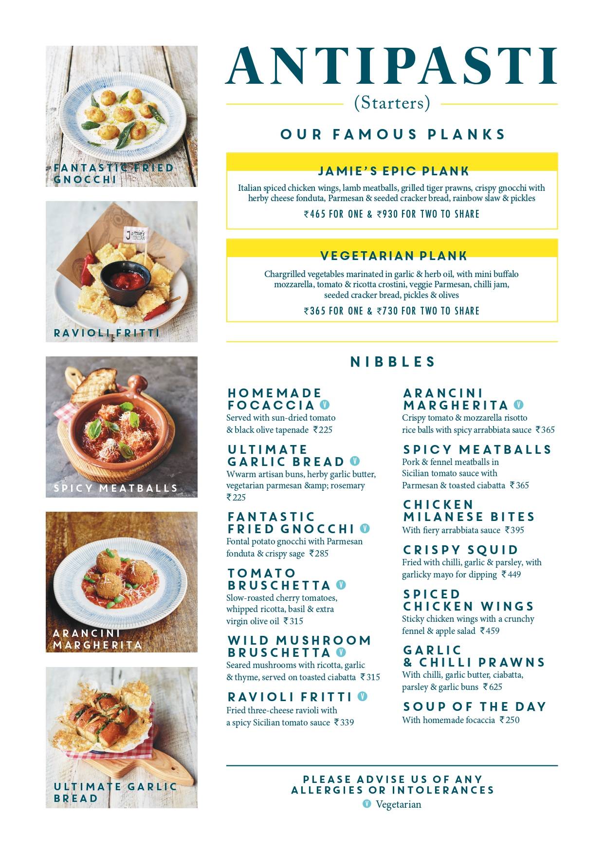 Menu at Jamie Oliver Kitchen, New Delhi, 3rd Floor