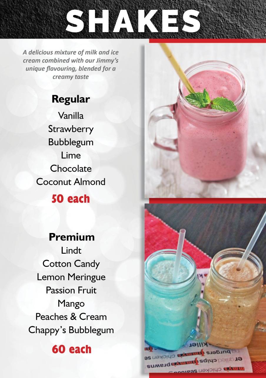 Menu at Jimmy's Killer Prawns Gateway restaurant, Umhlanga, Shop G340 ...