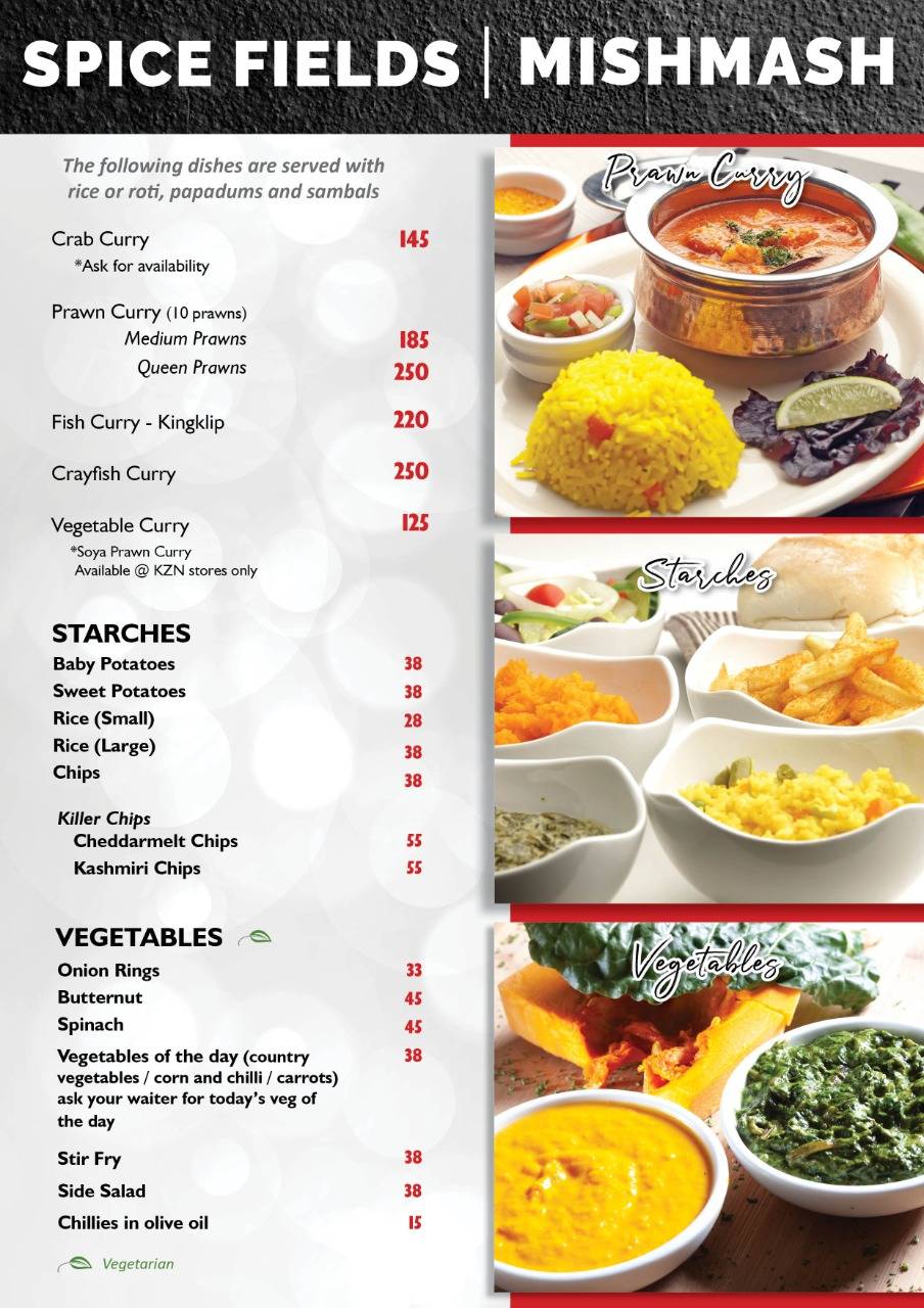Menu at Jimmy's Killer Prawns Gateway restaurant, Umhlanga, Shop G340 ...