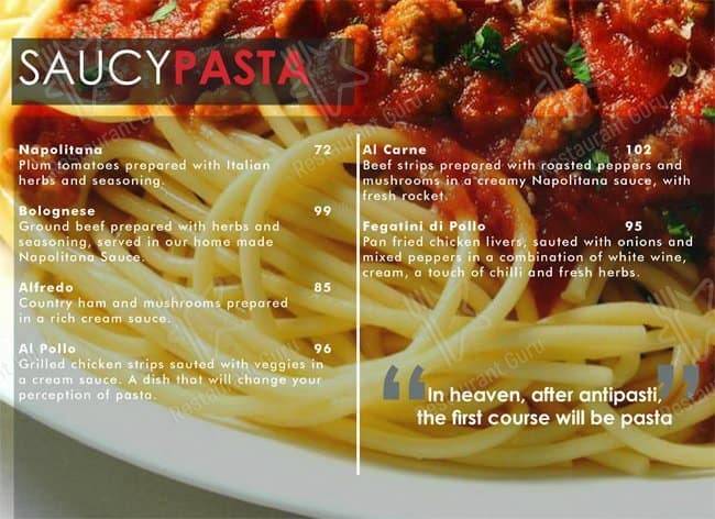 Menu at CAPPELLO NEWTOWN restaurant, Johannesburg, Newtown Junction