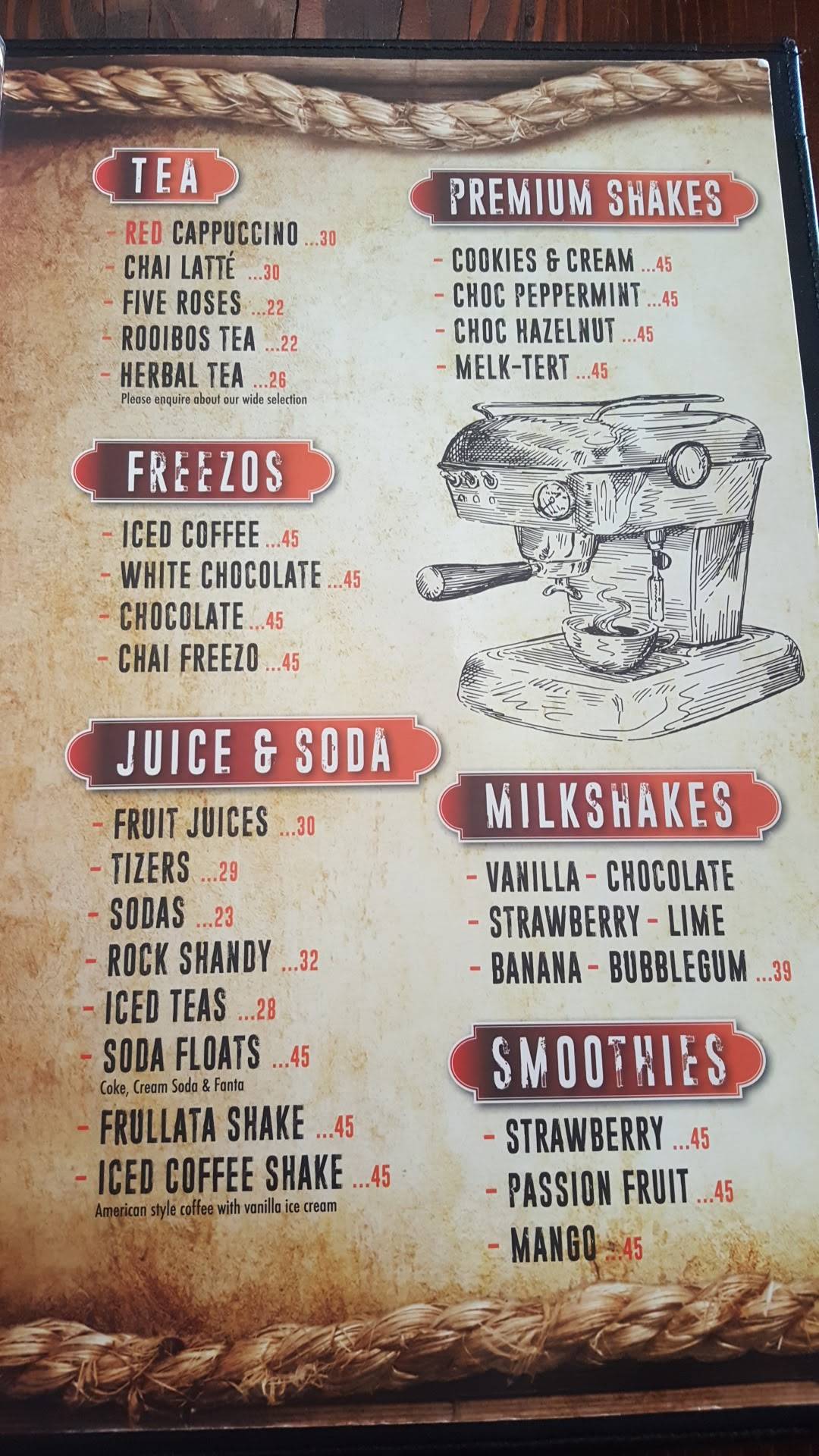 Menu at Papachinos Clearwater restaurant, Roodepoort, Villa Varosi Cnr ...
