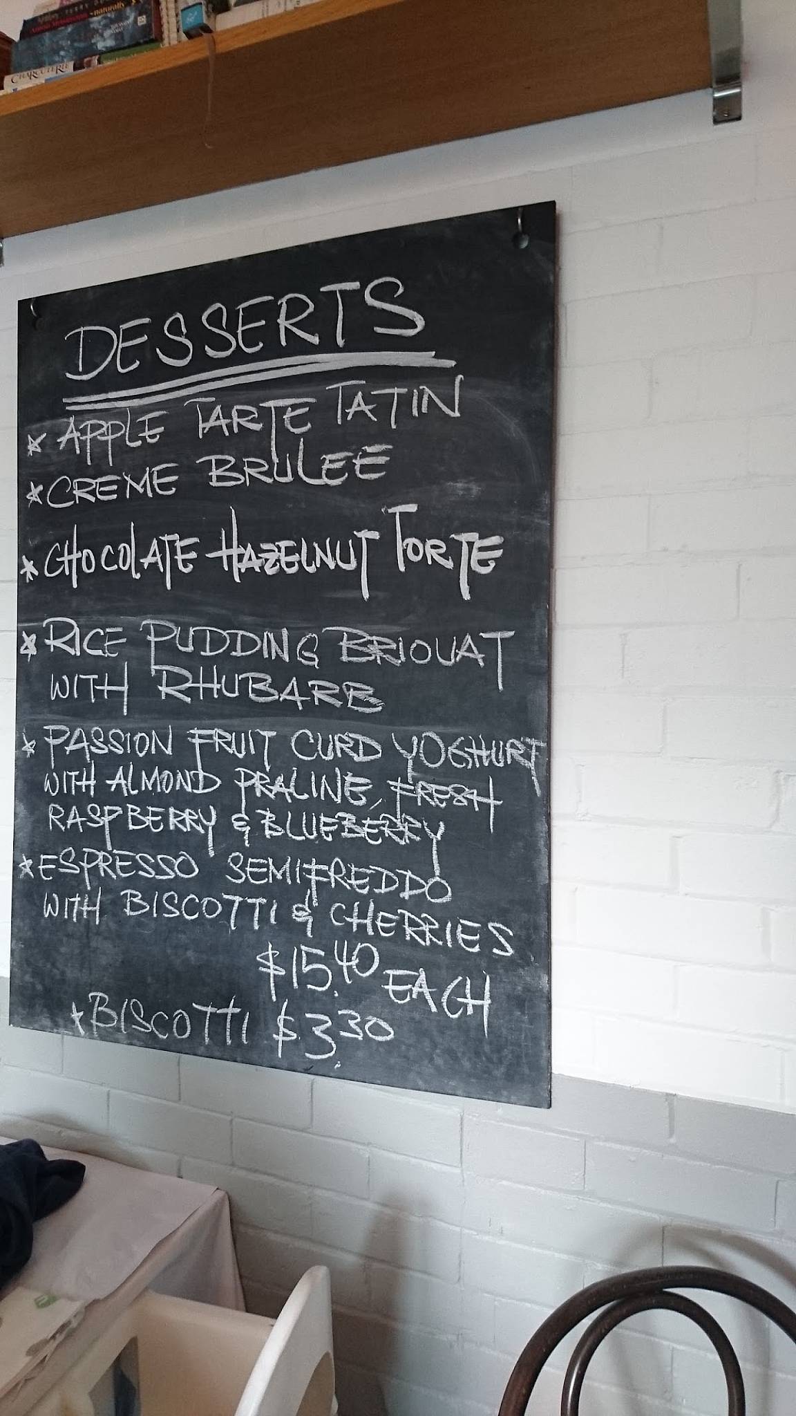 Menu at Josh's Cafe, Berrima
