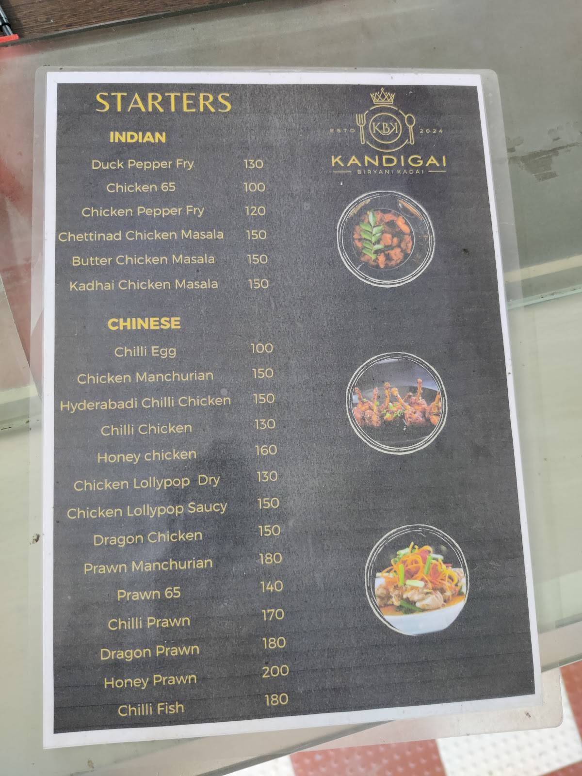 Menu at Kandigai Biryani Kadai (Takeaway), Chennai