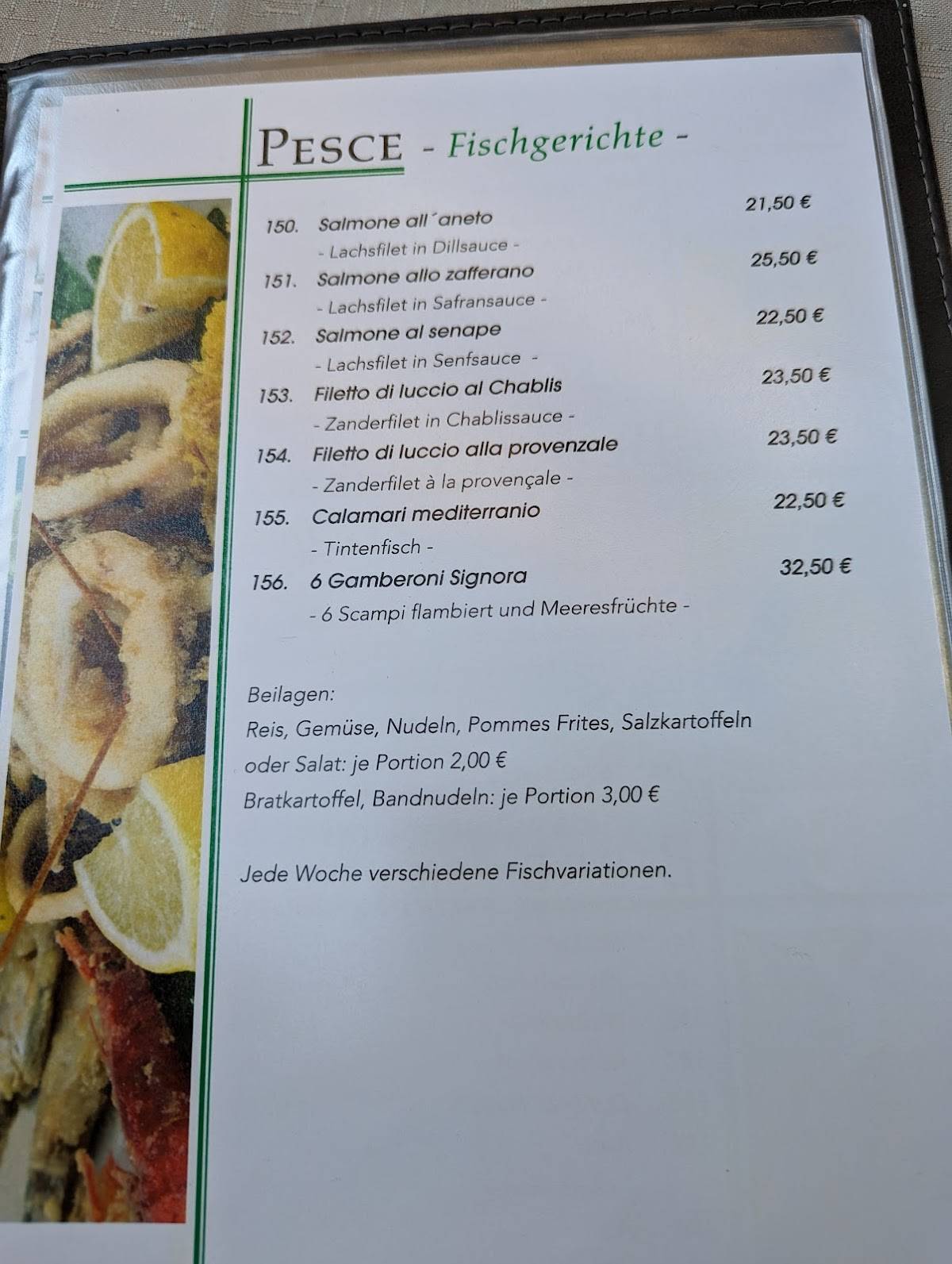 Speisekarte von Ristorante LA SIGNORA restaurant, Karlsruhe