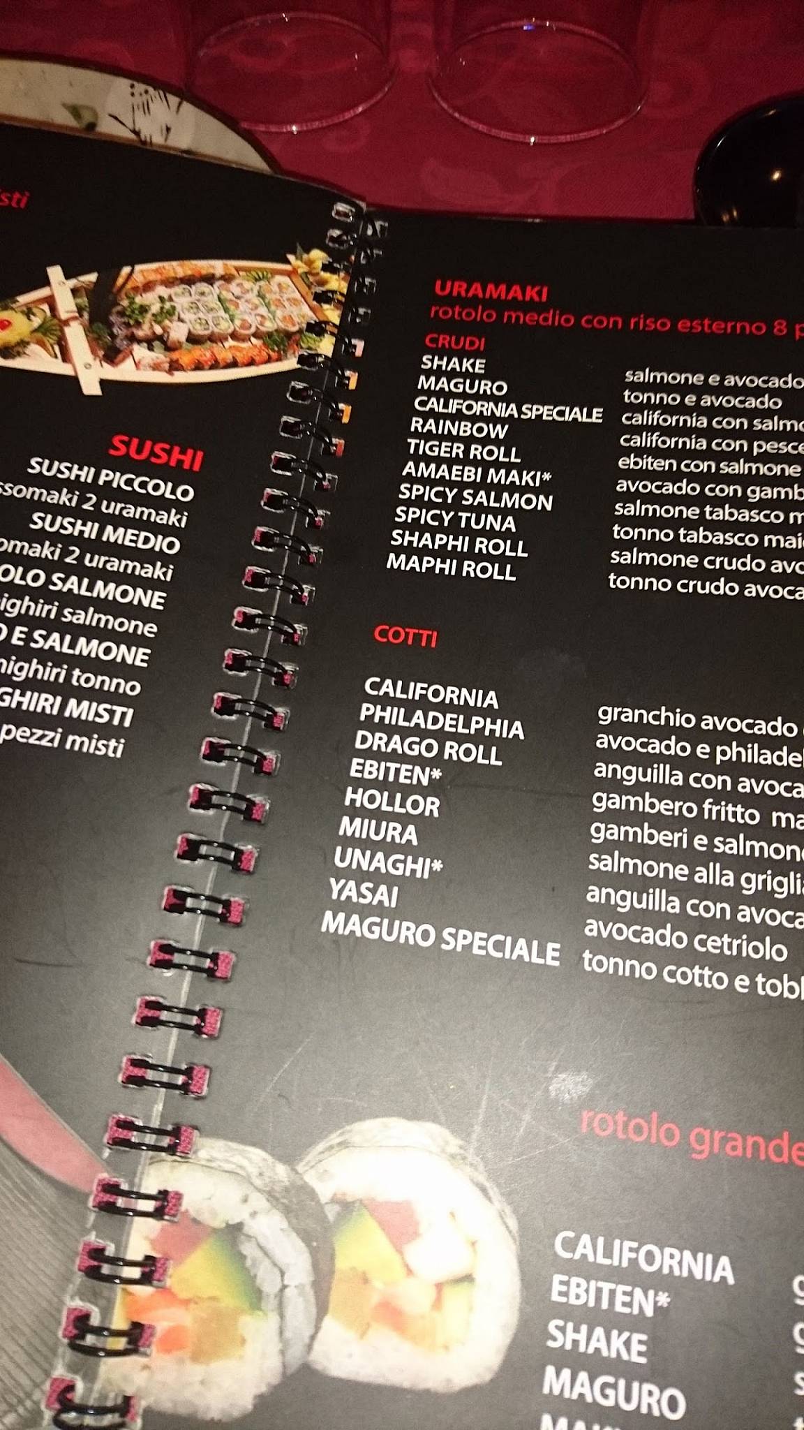 Menu at Kasai Monza fast food, Monza, Viale Lombardia