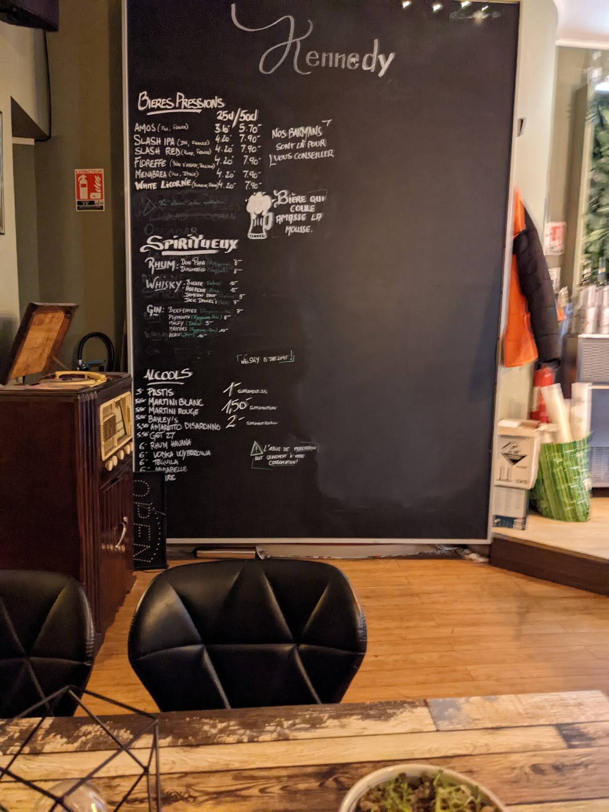 Menu au Kennedy Bar Metz, Metz