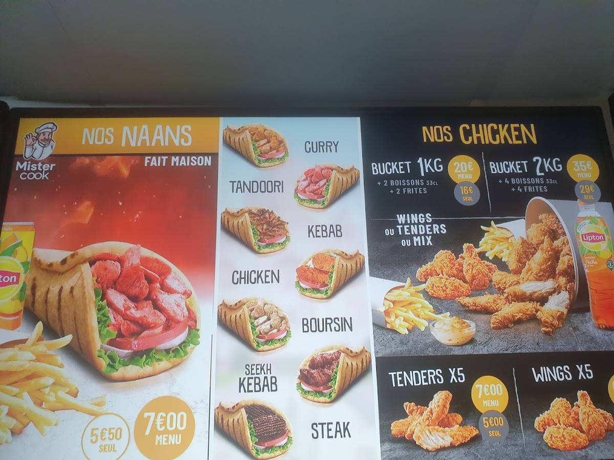 Menu au MISTER COOK TOURCOING restaurant, Tourcoing