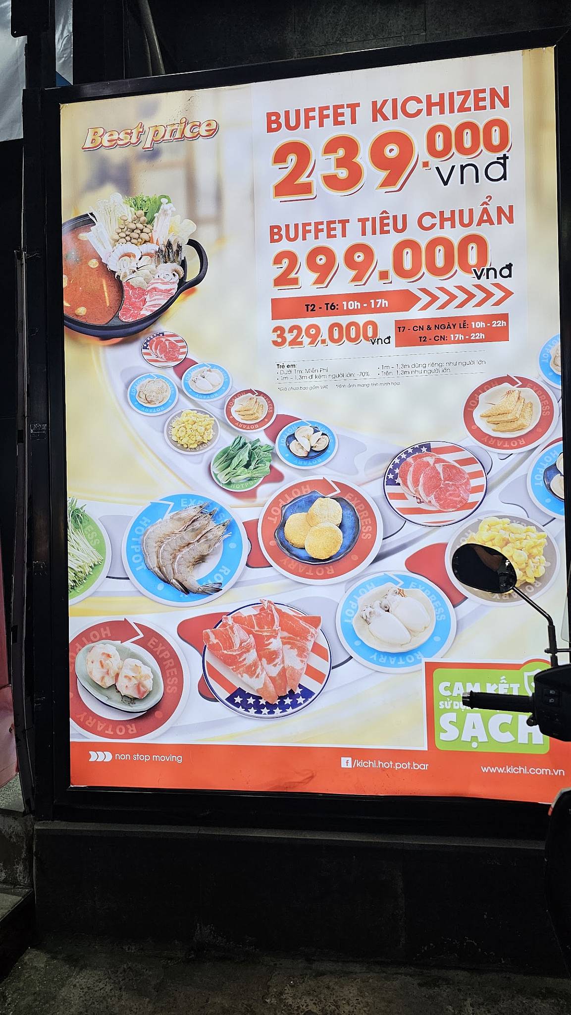Menu at Kichi Kichi Đỗ Xuân Hợp restaurant, Ho Chi Minh City