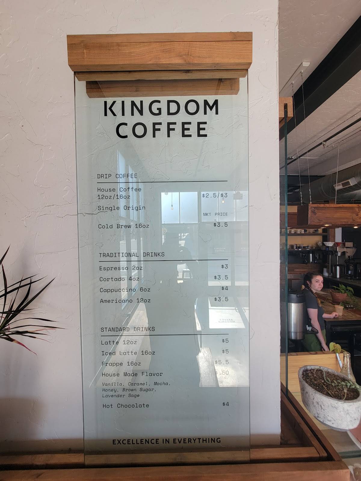 Menu at Kingdom Coffee pub & bar, Springfield, 211 S Market Ave Unit #100