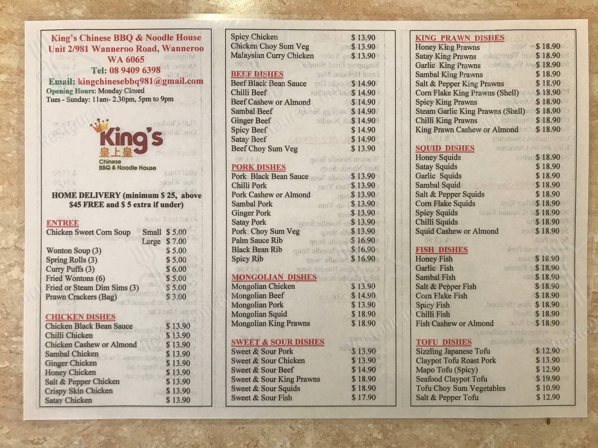 Menu at The Coffee Club Kingsway, Madeley