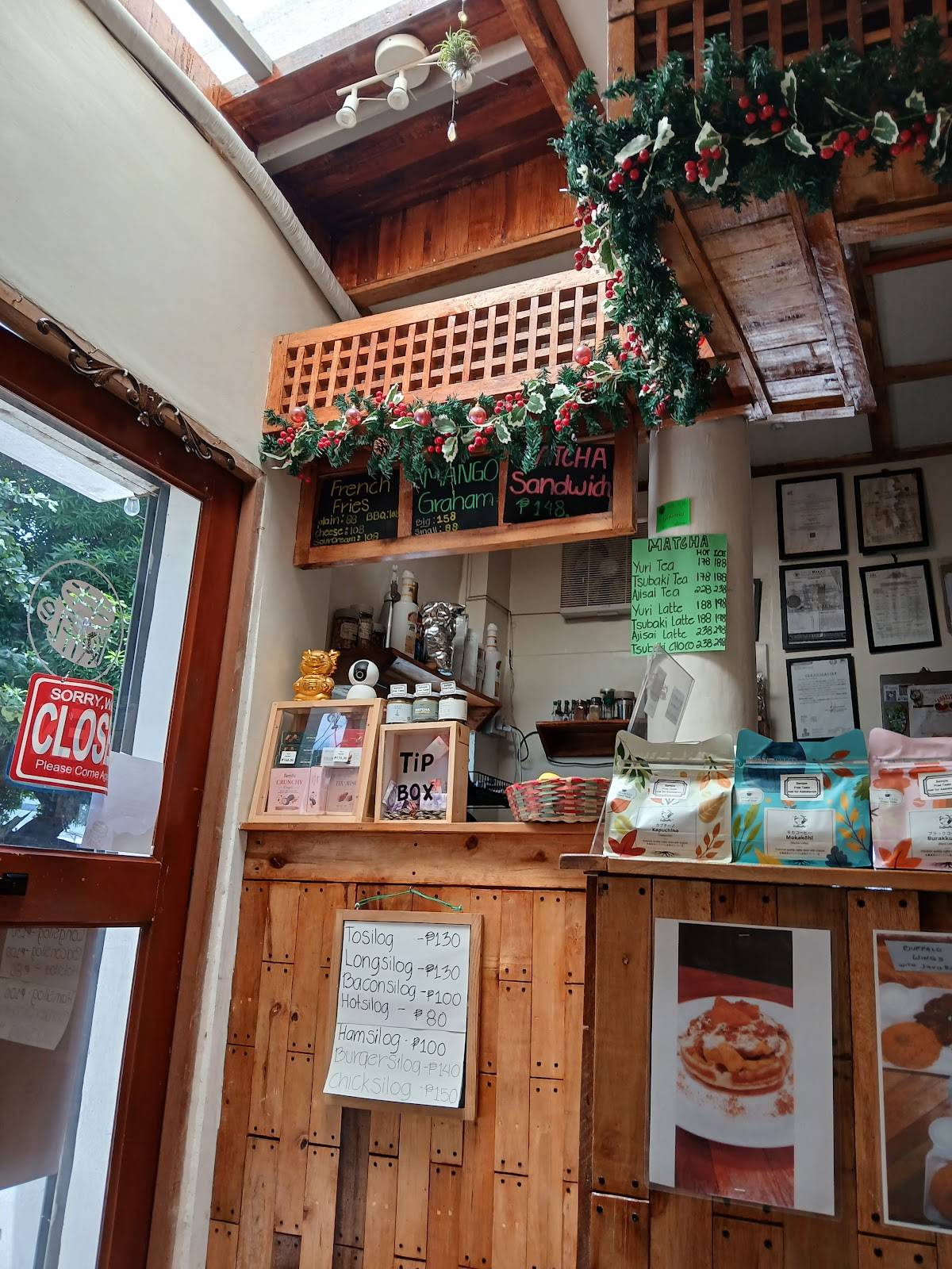 Menu at Koffle cafe, Makati