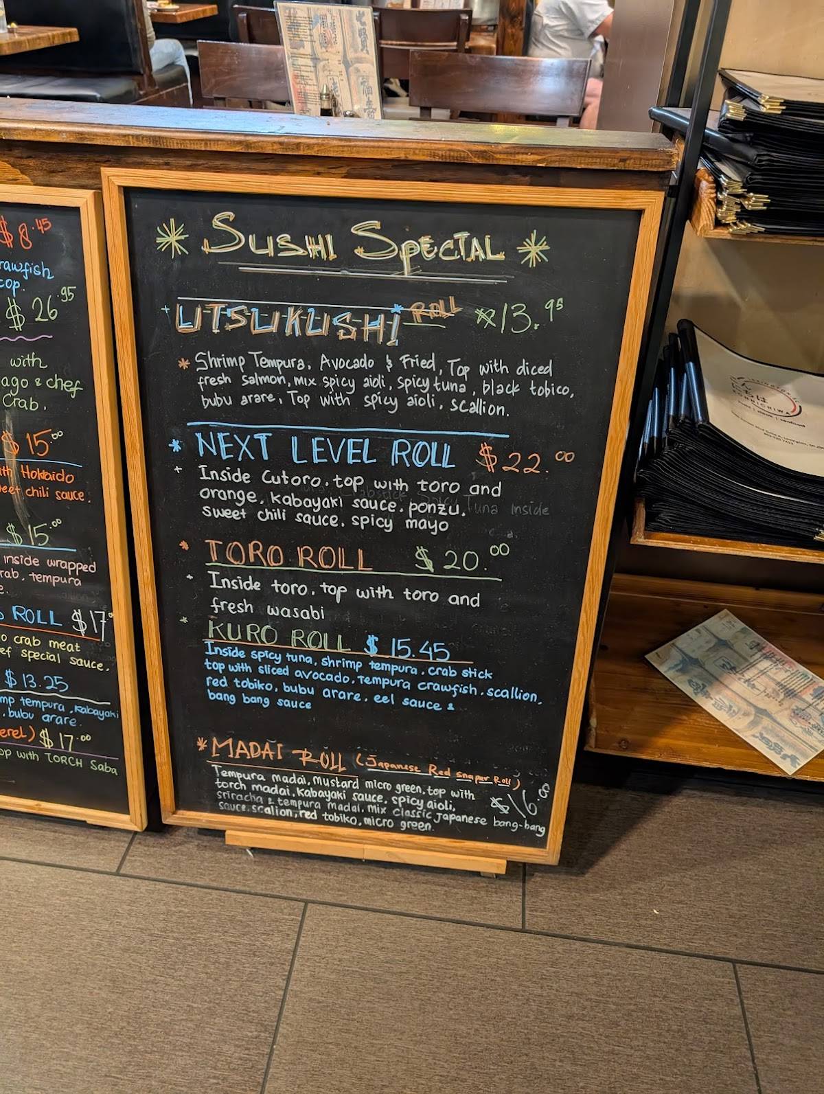 Menu at Konnichiwa of Lexington, SC restaurant, Lexington