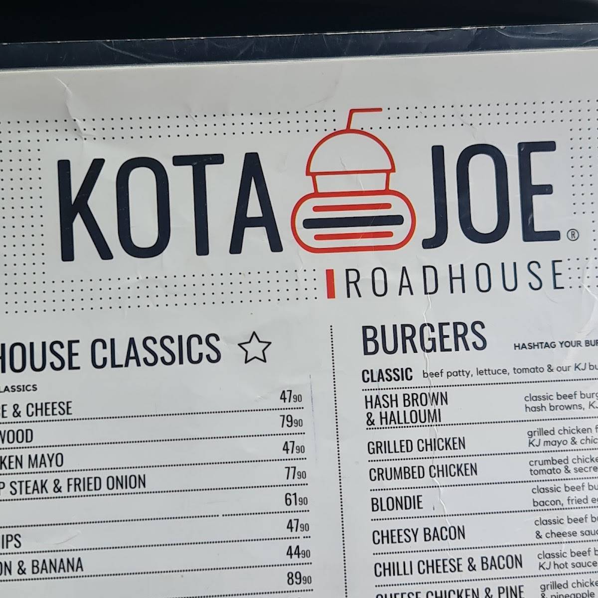 Menu at Kota Joe Roadhouse - Edenvale restaurant, Edenvale, 13 Van ...