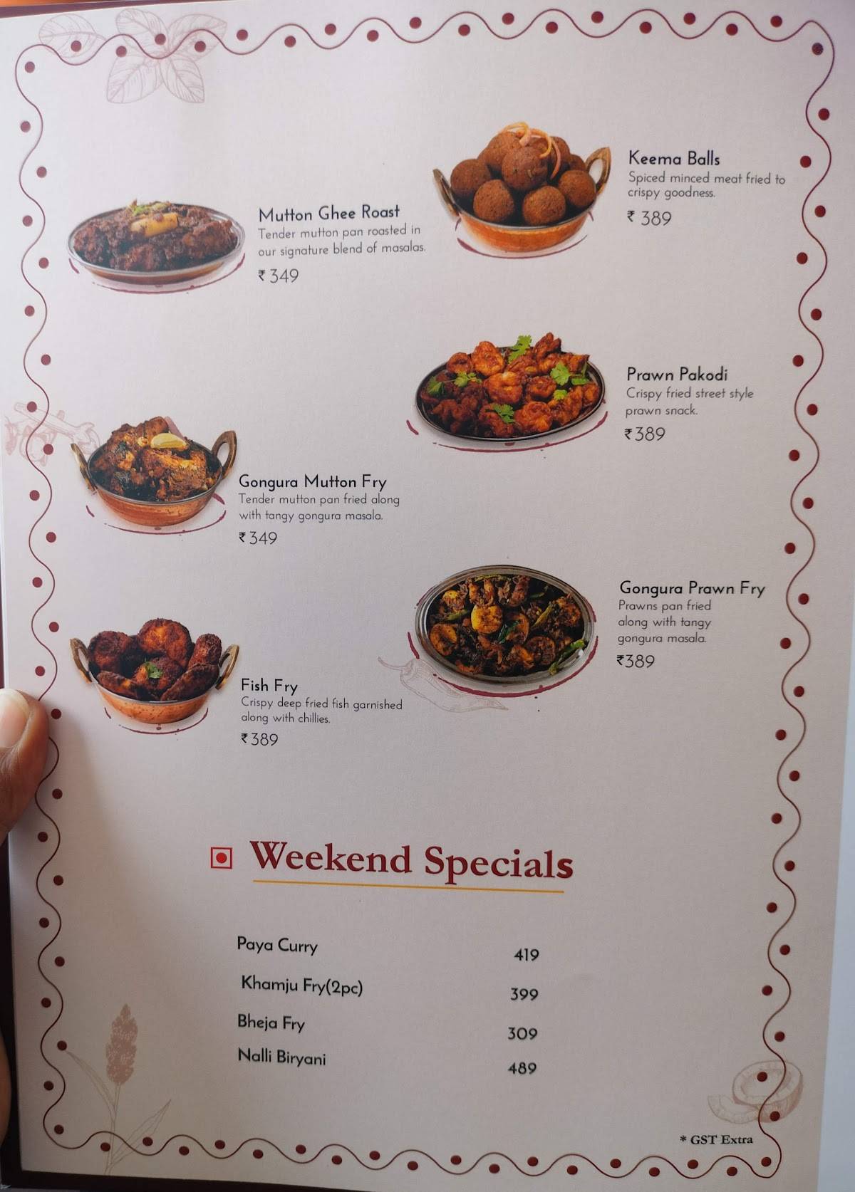 Menu at Kritunga Restaurant, Nizamabad