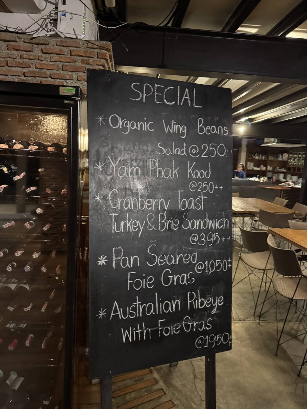 Menu at Kuppa cafe, Bangkok, 39 Soi Sukhumvit 16