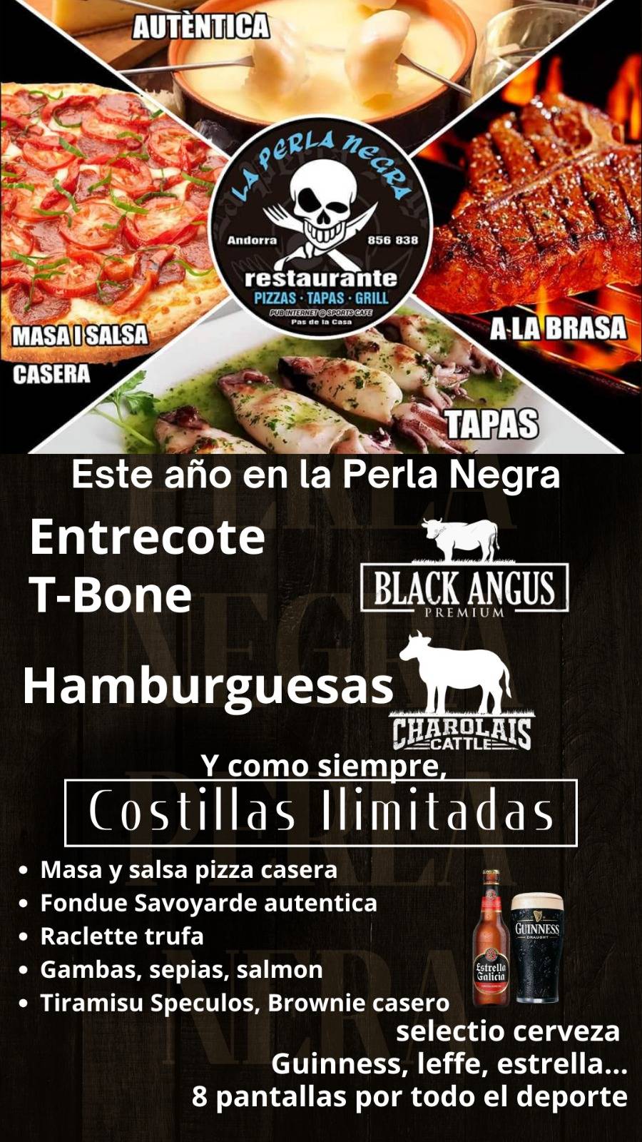 Menu at LA PERLA NEGRA RESTAURANT PUB, El Pas de la Casa