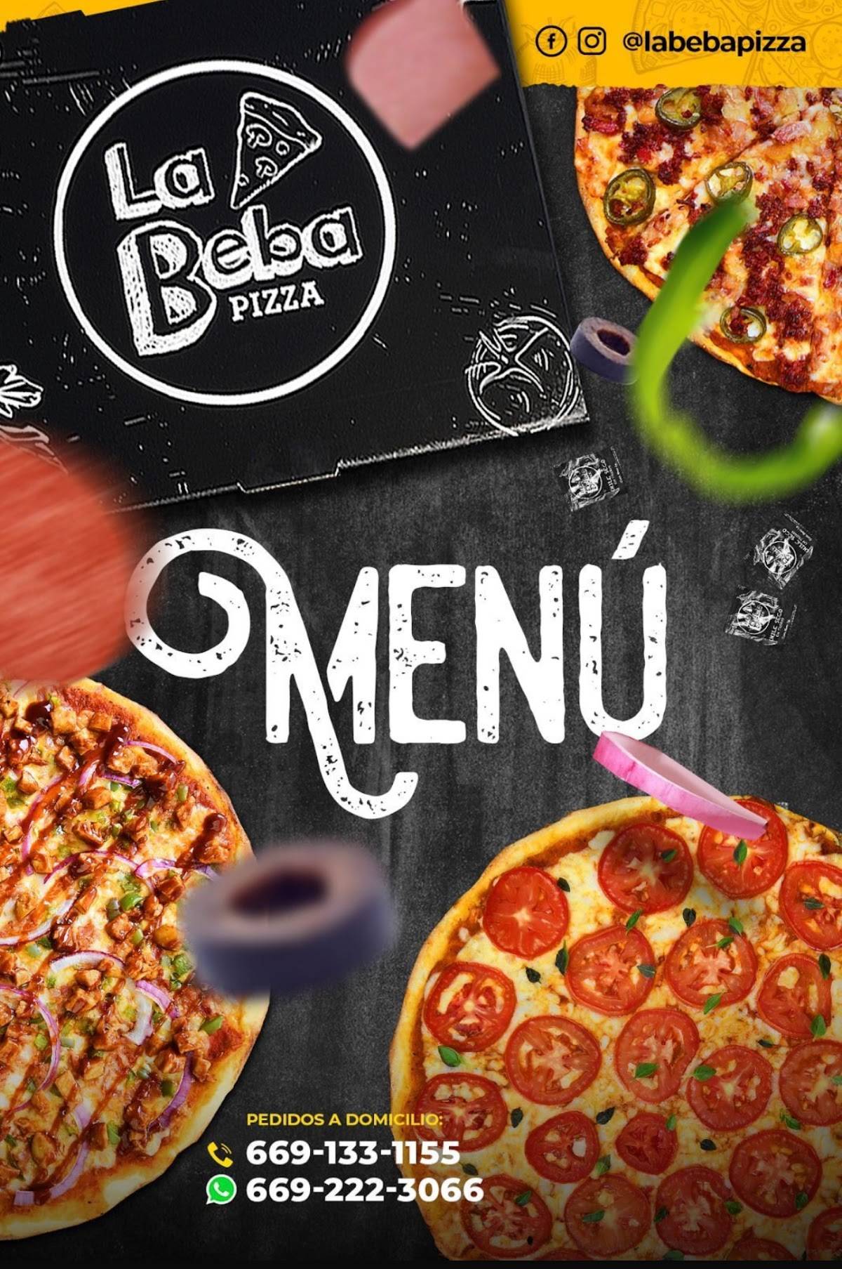 Carta del restaurante La Beba Pizza y alitas, Mazatlán