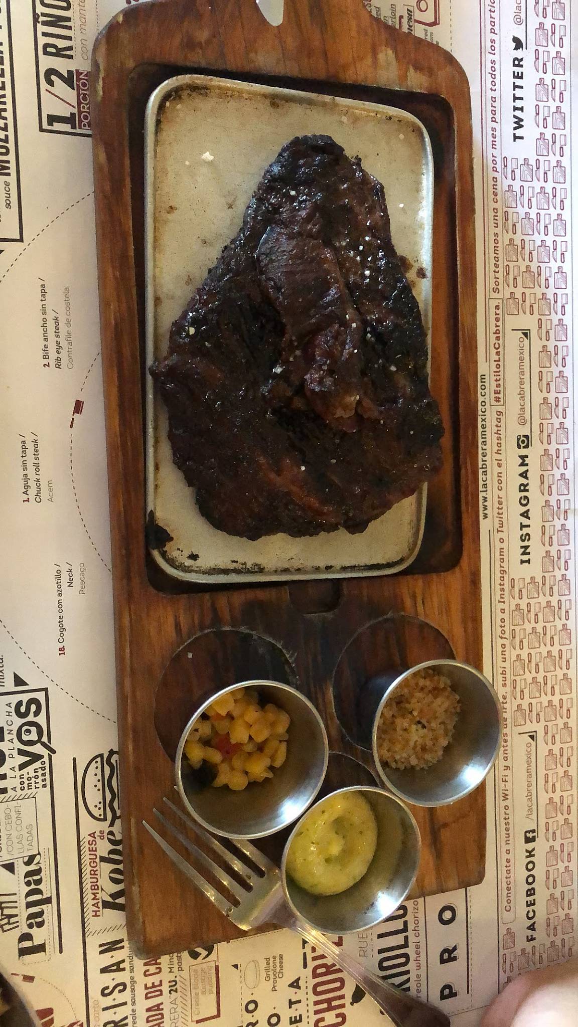 Carta del restaurante La Cabrera, Ciudad López Mateos, Ejercito ...