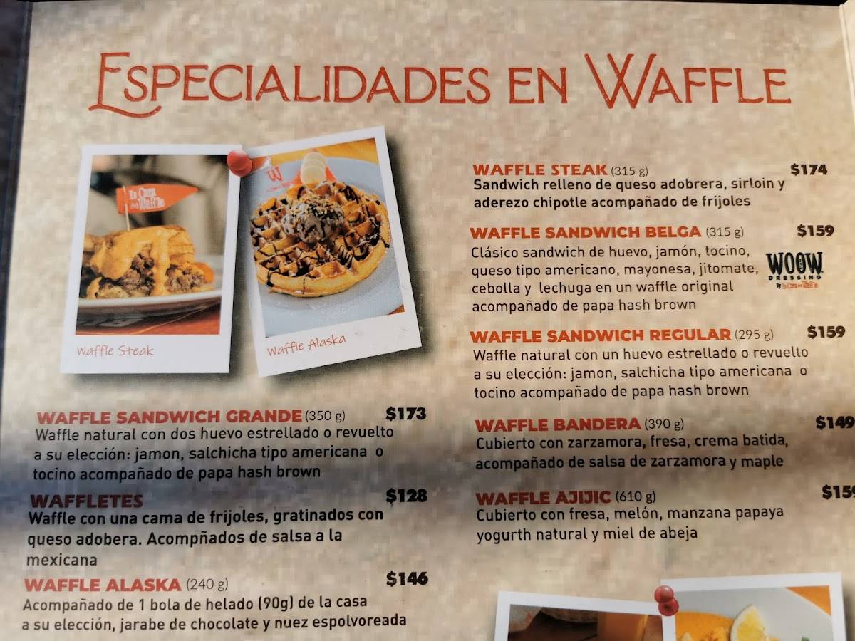 Carta de cafetería La Casa Del Waffle - Libertad, Guadalajara, Libertad ...