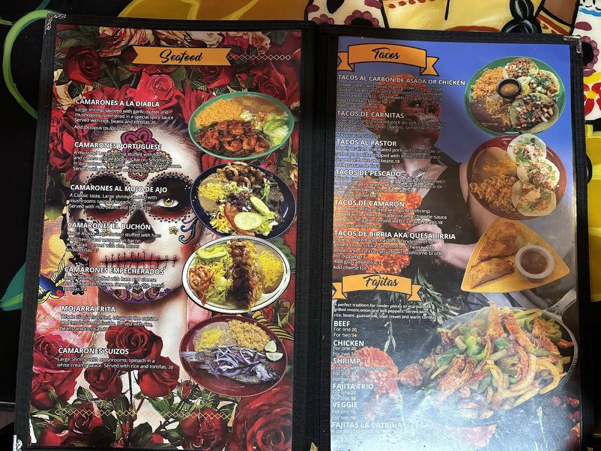 Menu at La Catrina restaurant, Kingman