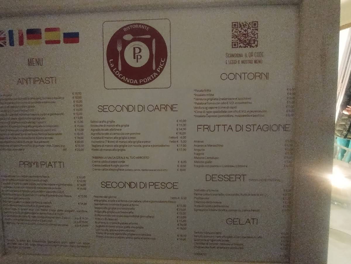Menu da La Locanda ristorante, Rutigliano