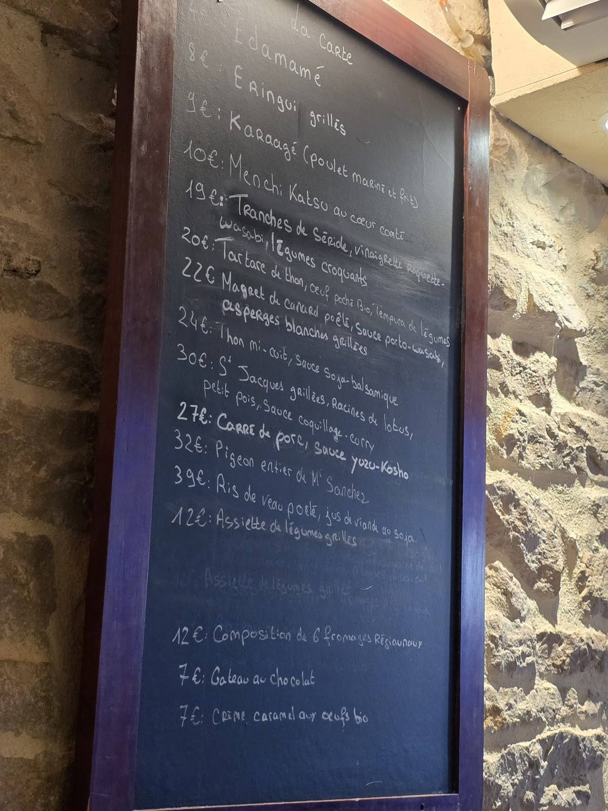 Menu at La Lune pub & bar, Beaune