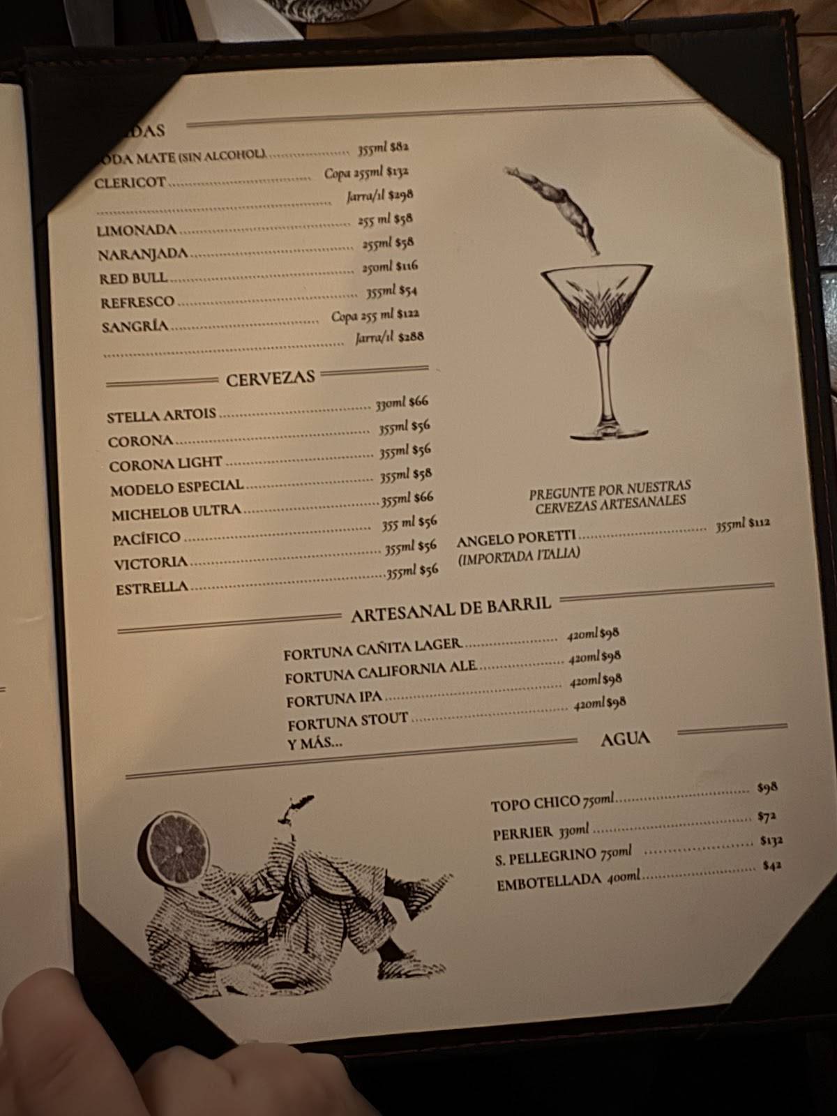 Carta del restaurante La Moresca Chapalita, Guadalajara, Av del Las ...