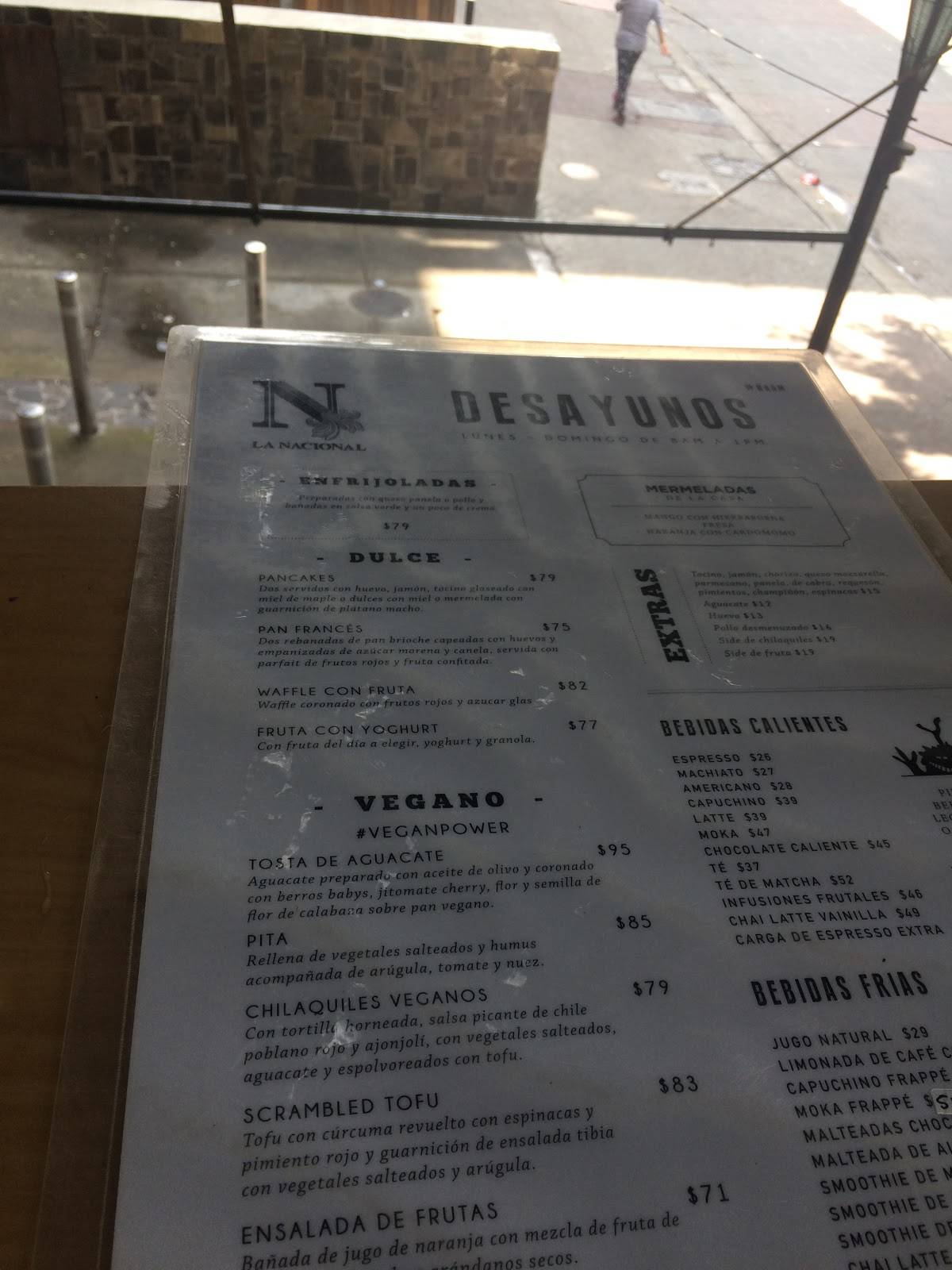 Menu at La Nacha pub & bar, Guadalajara