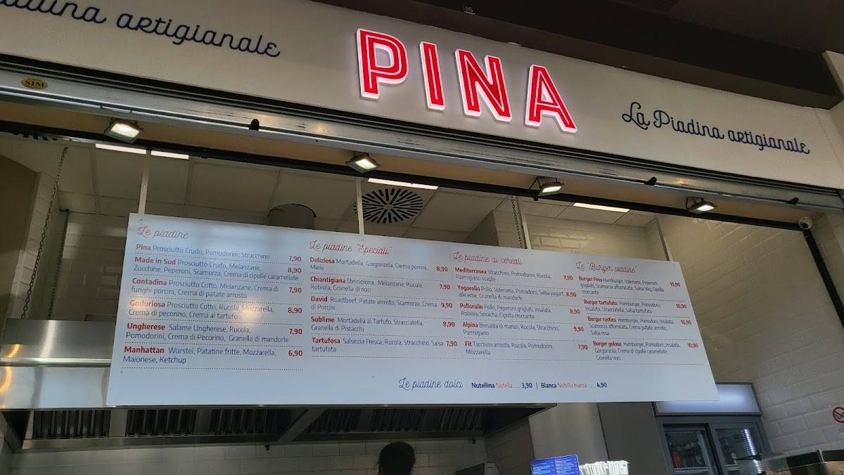 Menu da La Pina Piadina Artigianale ristorante, Siena