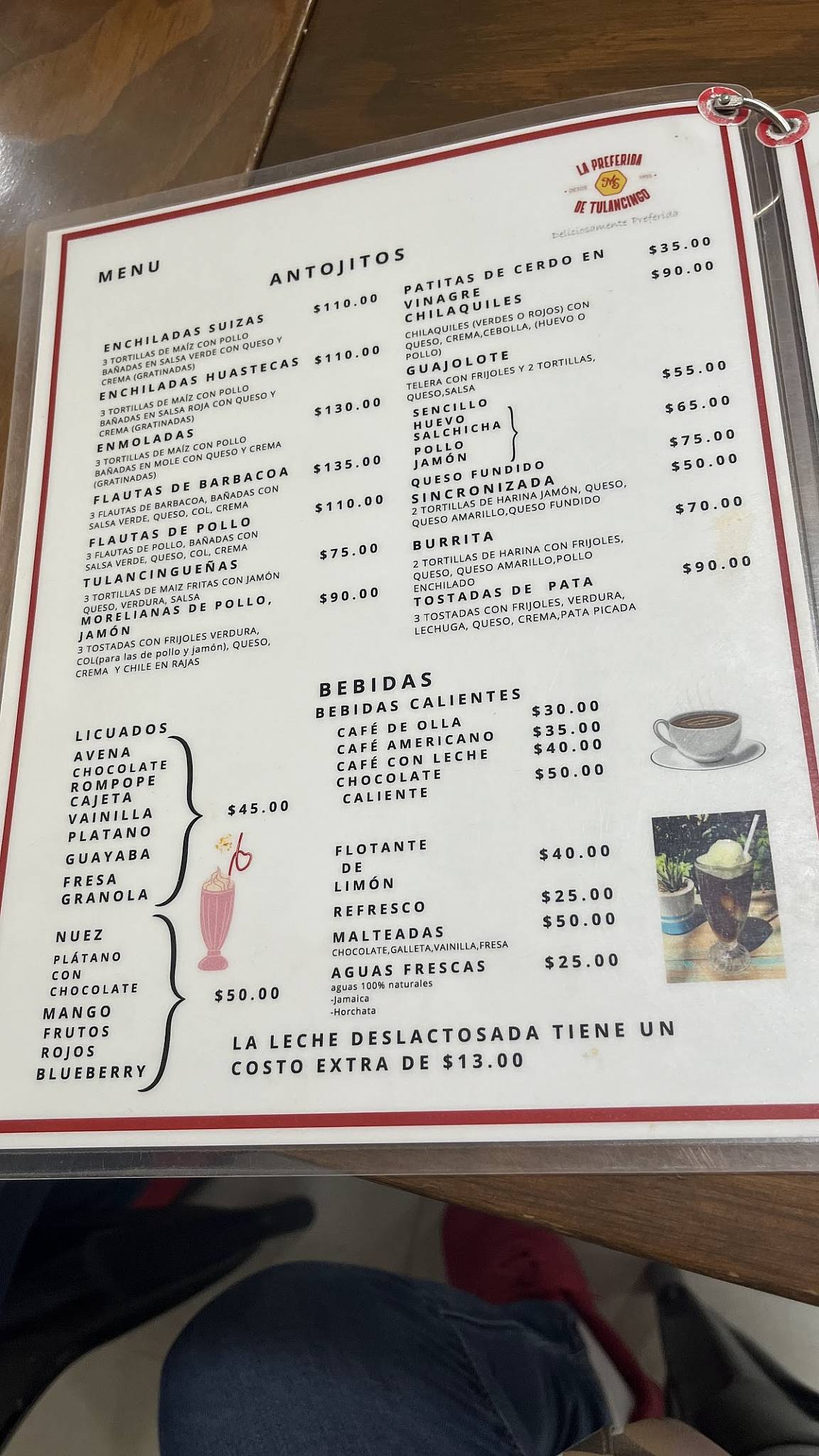 Carta del restaurante La Preferida De Tulancingo Sucursal Pachuca ...