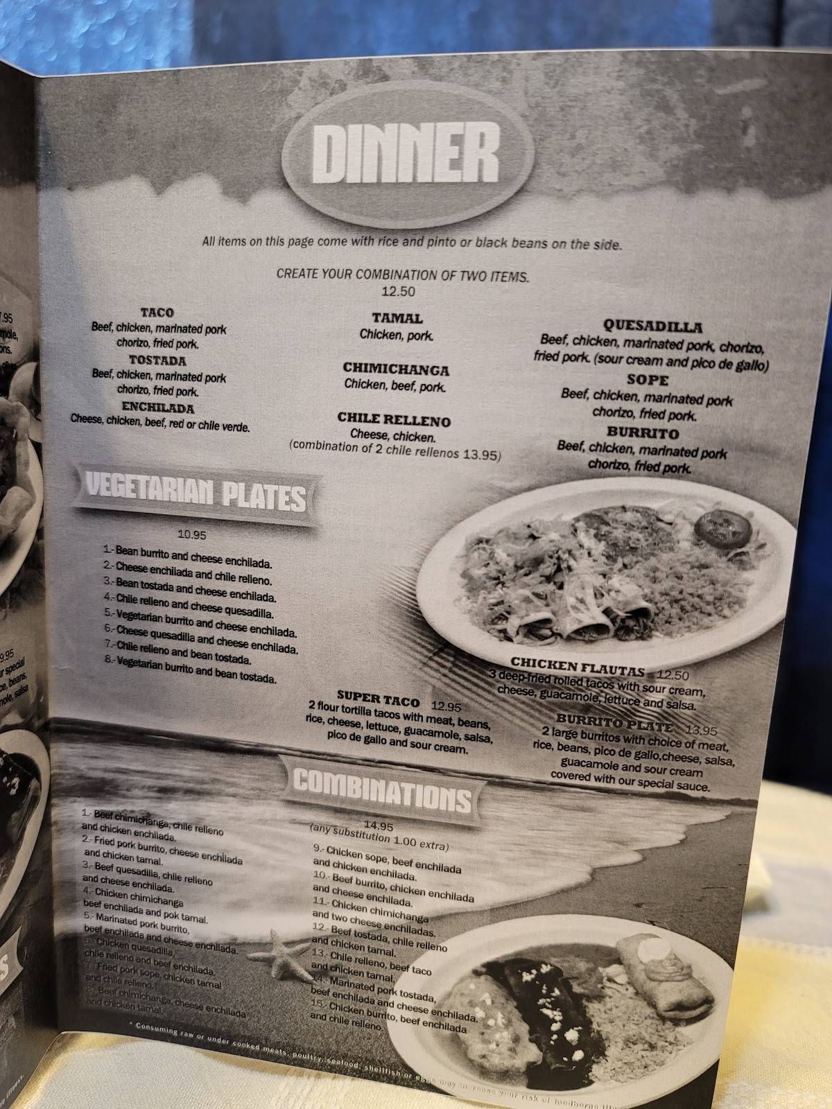 Menu at La Roca Mexican Restaurant, Newport