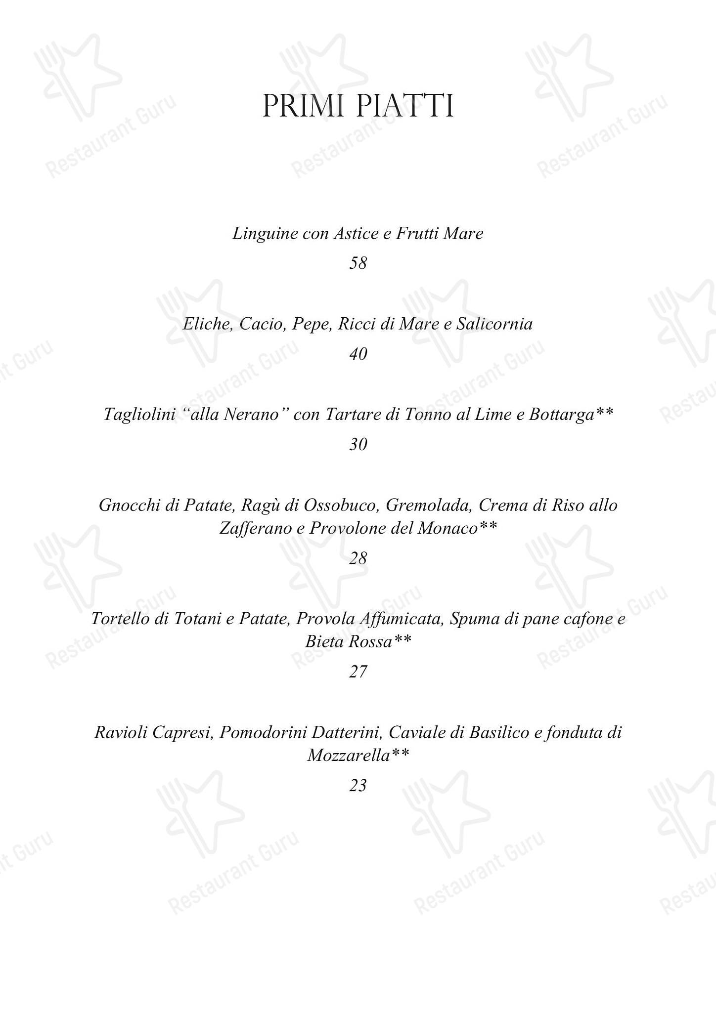 Menu da Ristorante La Zagara, Anacapri