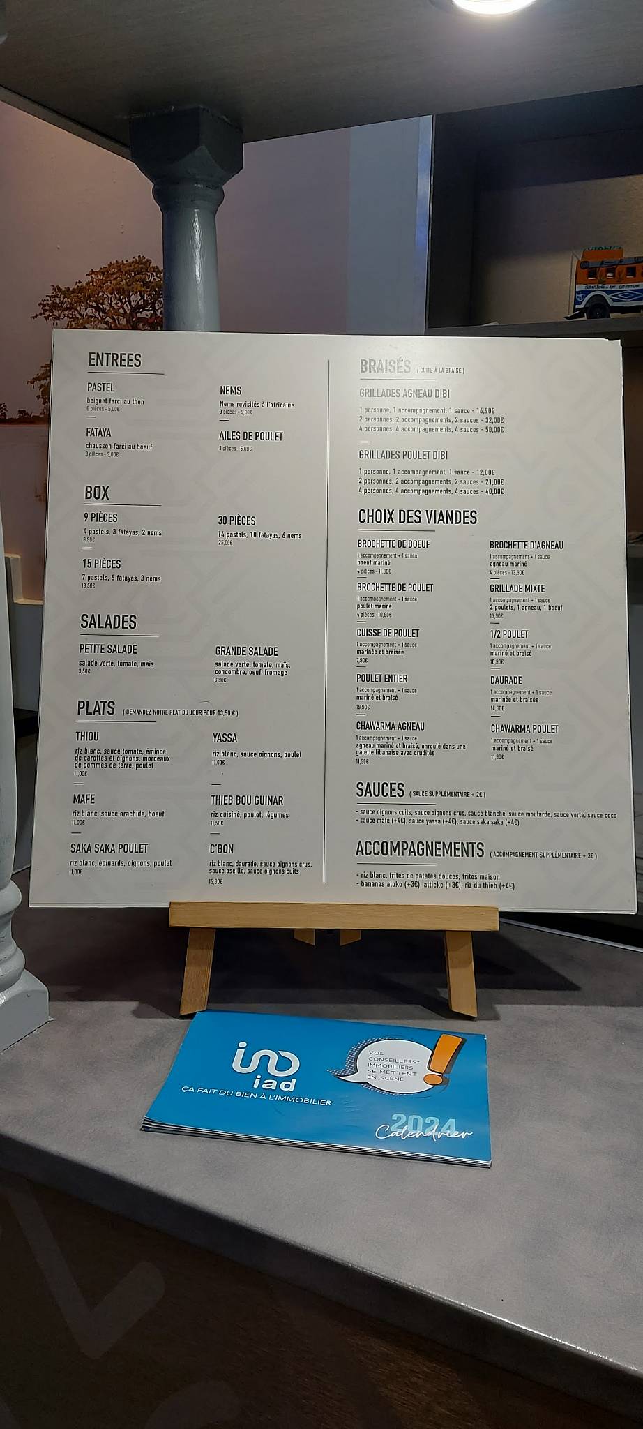 Menu au La cuisine de DINA restaurant, Compiègne