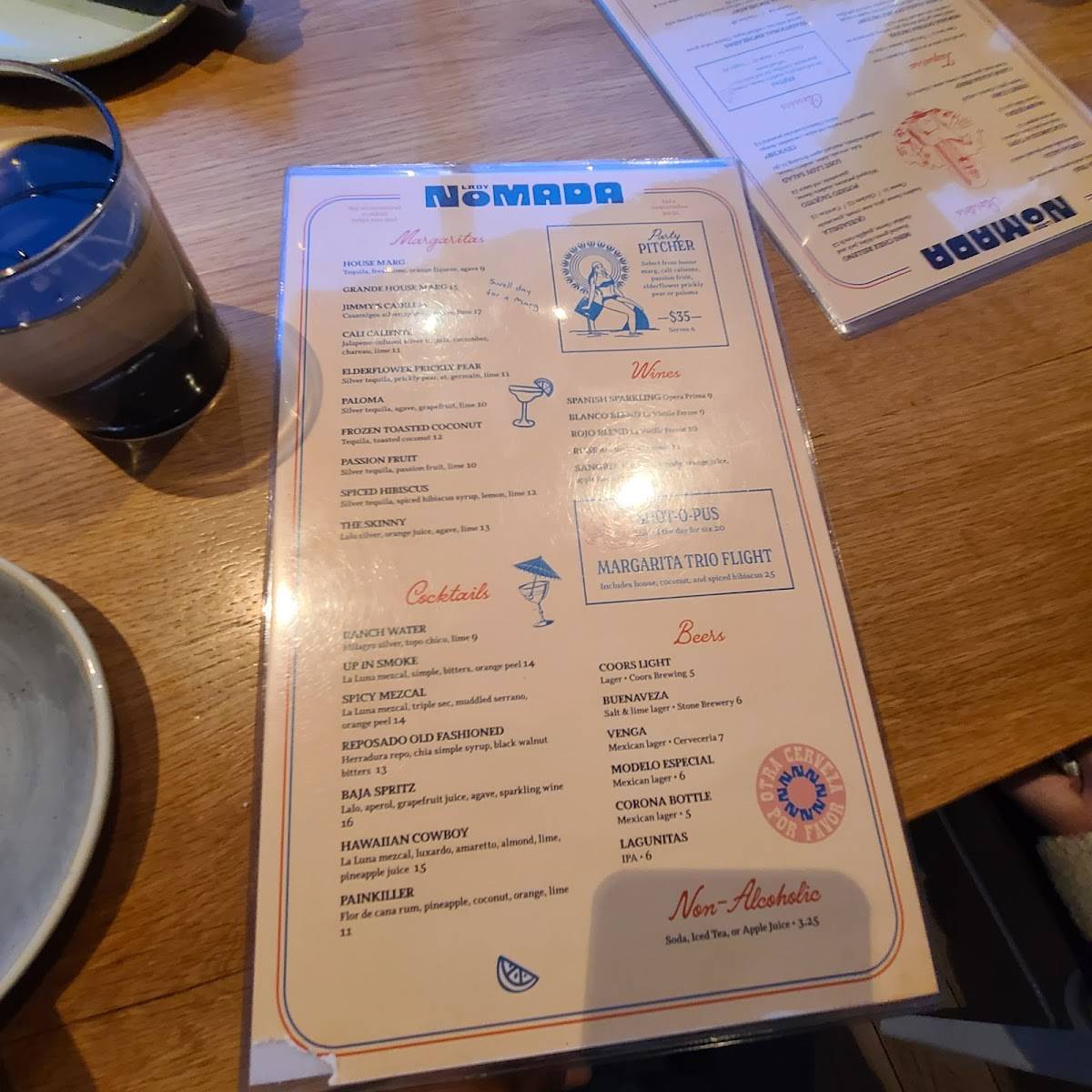 Menu at Lady Nomada - Mexican Kitchen pub & bar, Lakewood