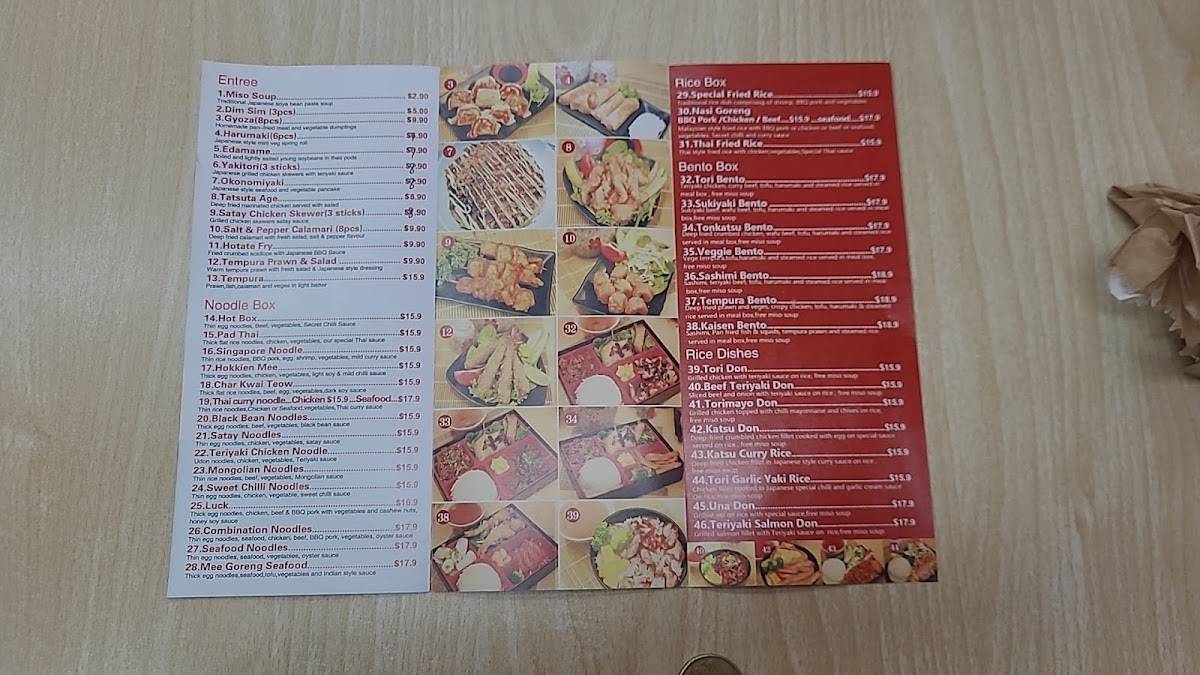 Menu at Lara Sushi Noodle restaurant, Lara