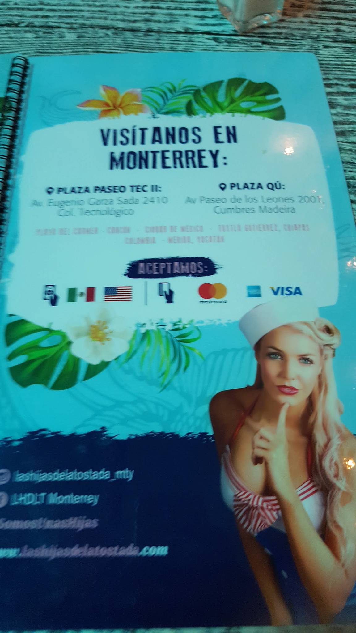 Carta del restaurante Las Hijas De La Tostada, Monterrey, Av. Paseo del ...