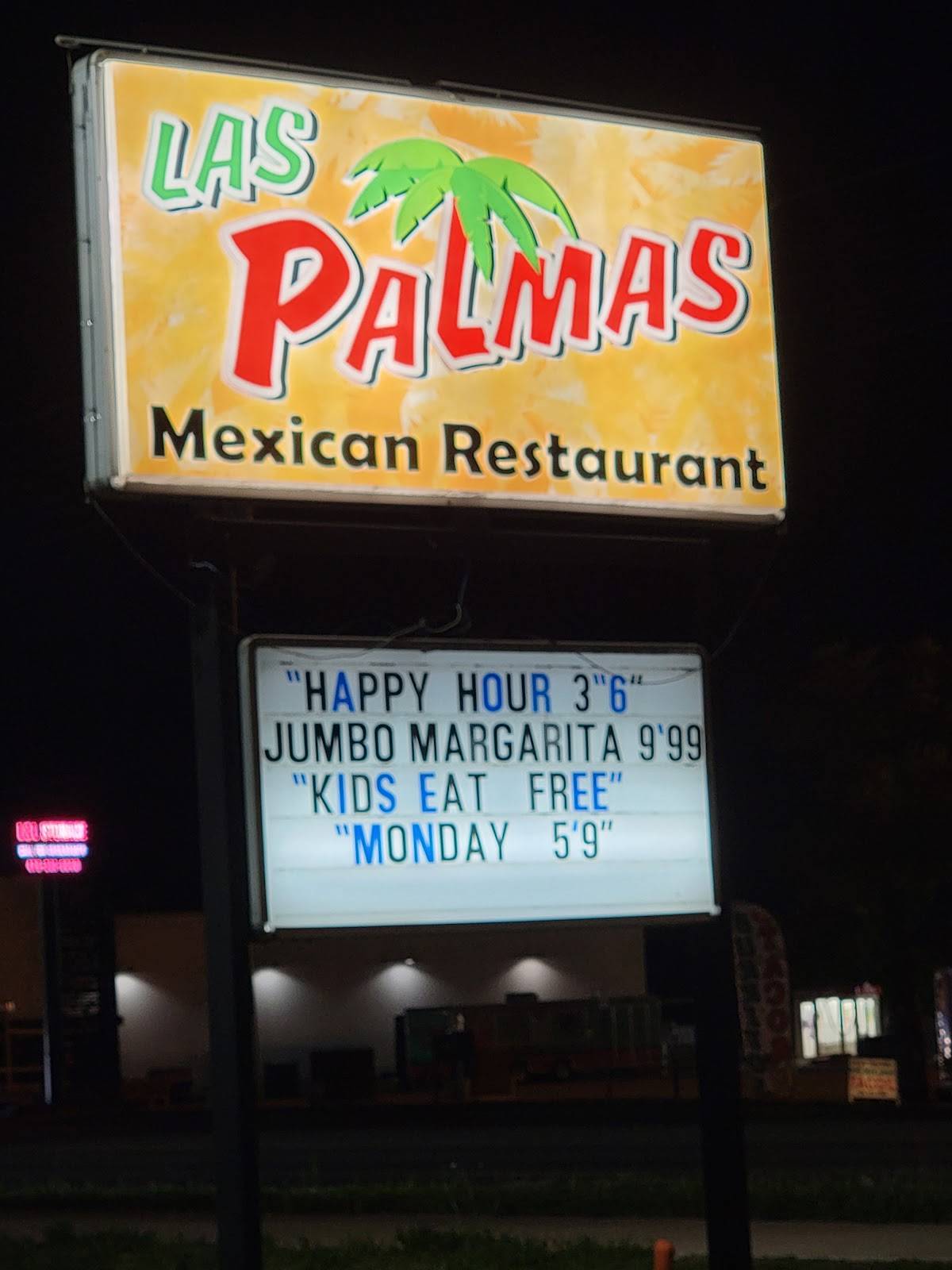 Menu at Las Palmas restaurant, Springdale, E Henri De Tonti Blvd