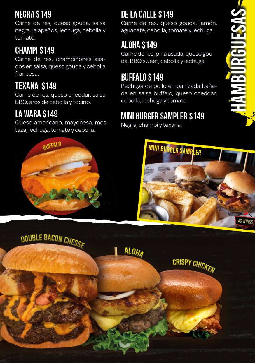 Menu at Las Wings restaurant, Ciudad Acuña, C. Heroico Colegio Militar #380